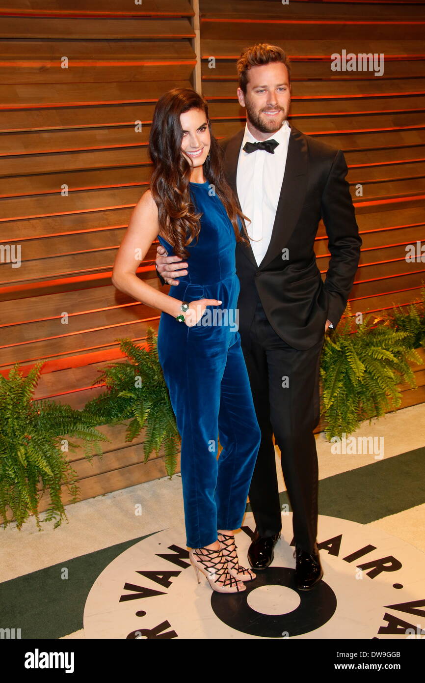 West Hollywood, Los Angeles, USA. 02nd Mar, 2014. Armie Hammer (R) and ...