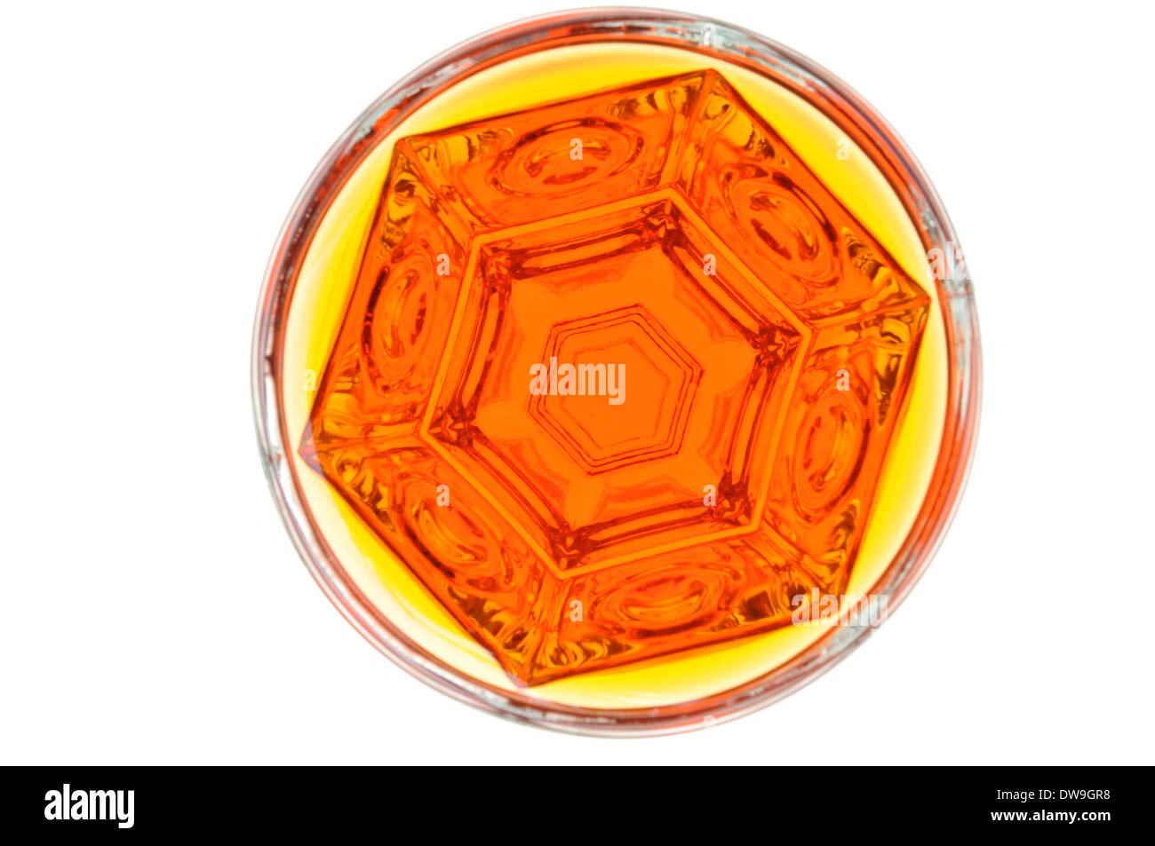 Glass of alcohol, addiction, top view Stock Photo - Alamy