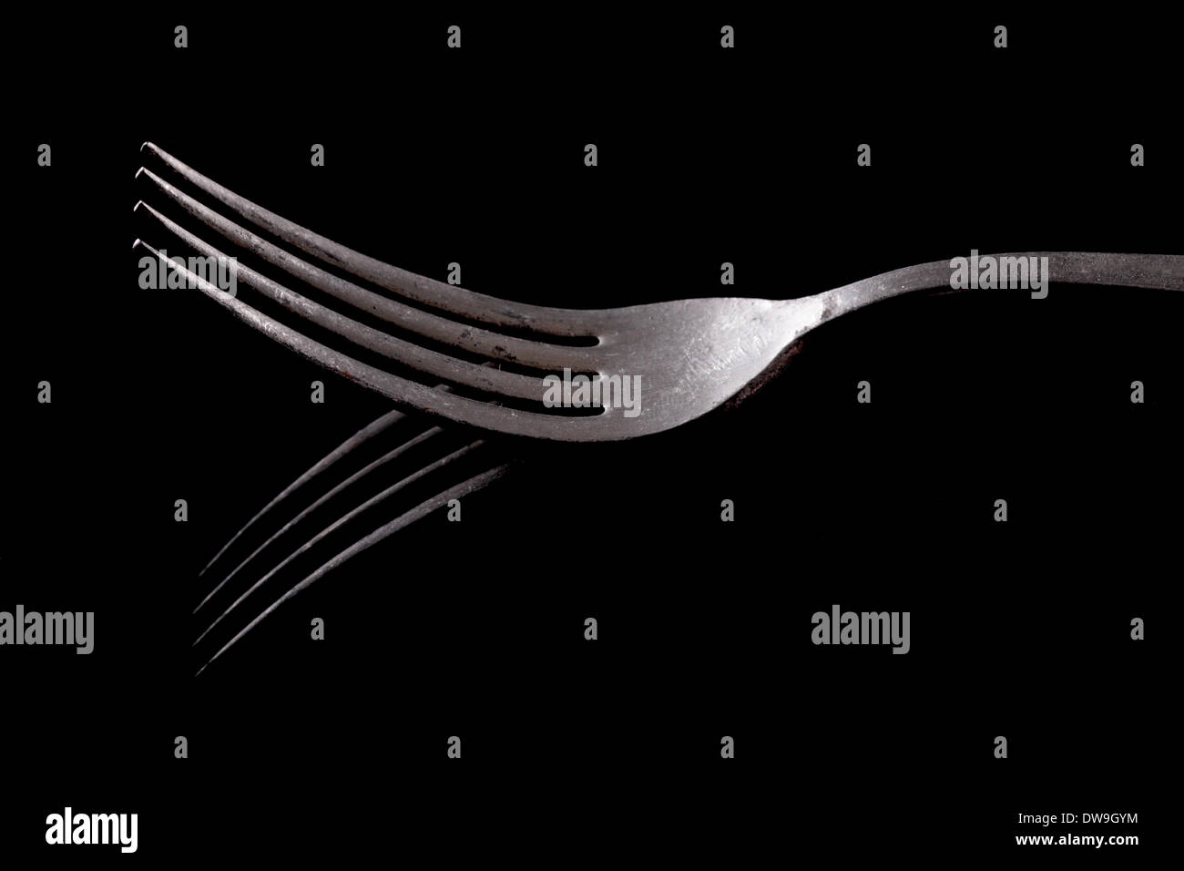 Black antique silver fork hi-res stock photography and images - Alamy