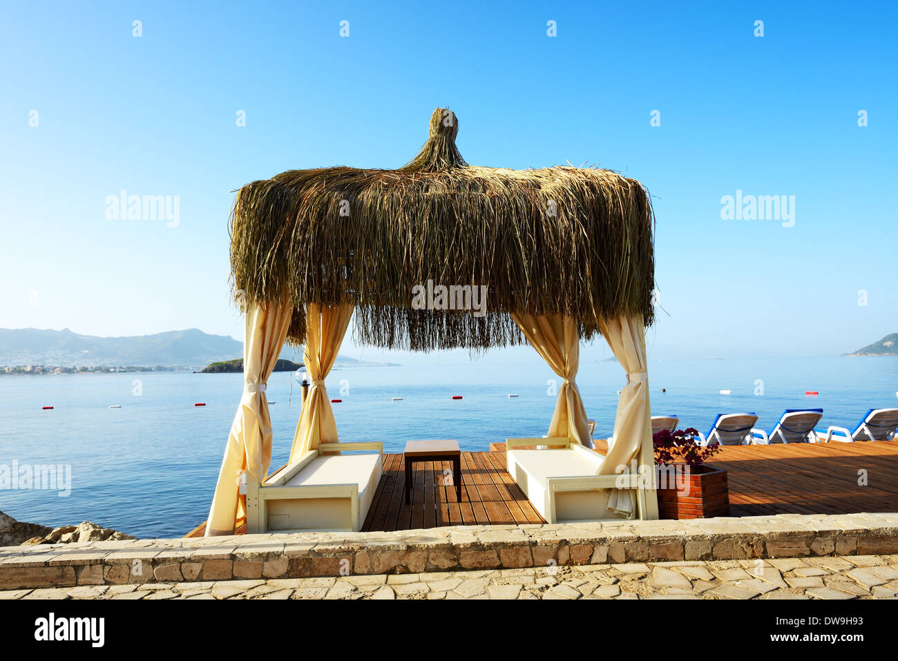 The hut on beach at turkish resort hi-res stock photography and images ...