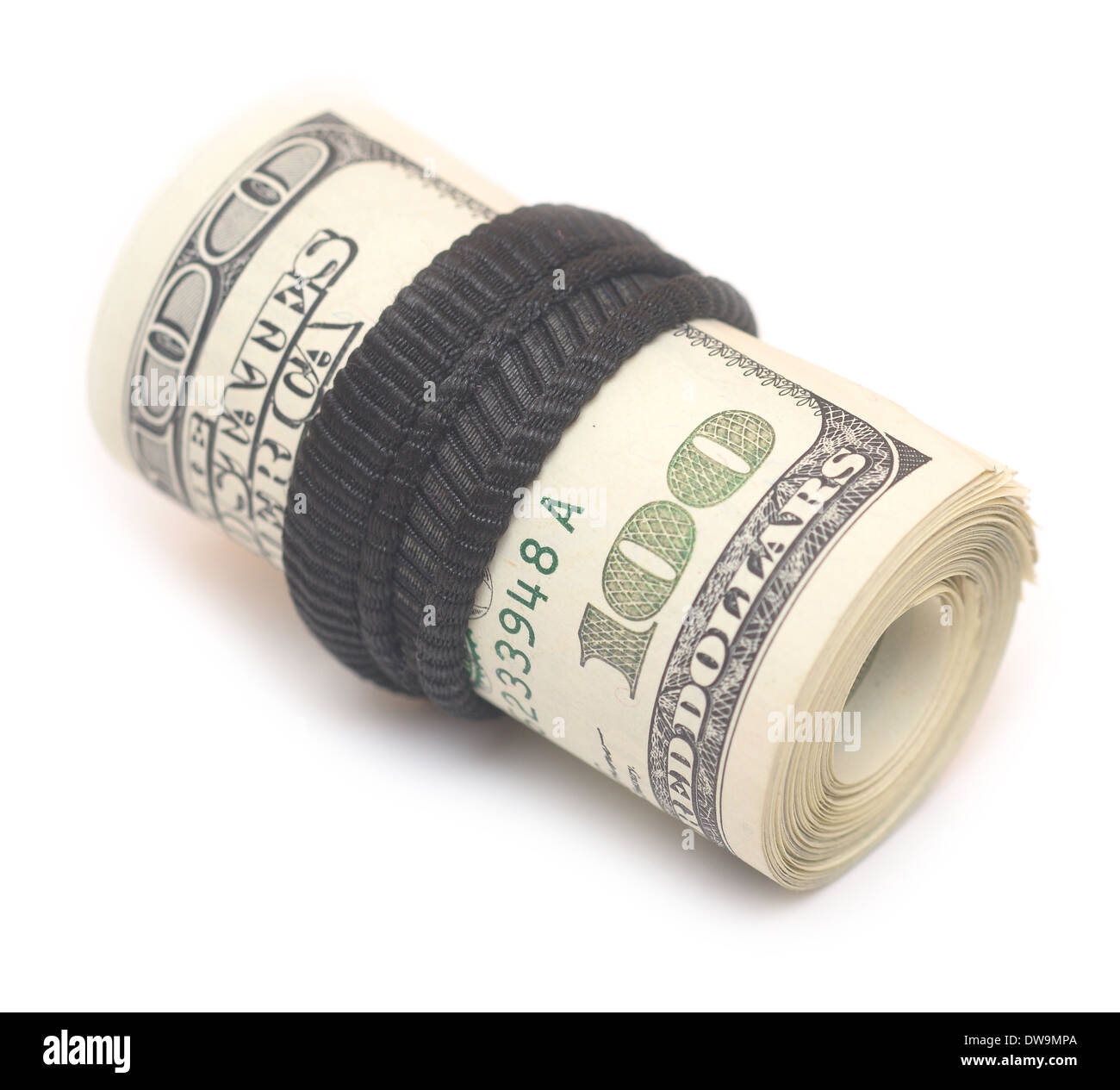 dollar roll isolated on white background Stock Photo - Alamy