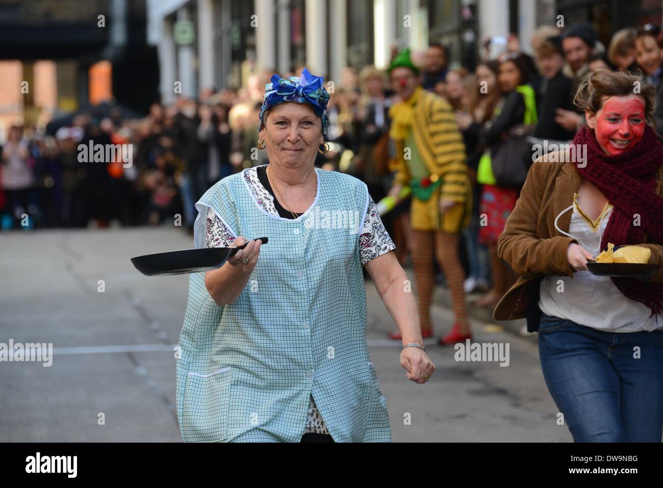 London, UK. 4th March 2014 : The Great Spitalfields Pancake Race ...