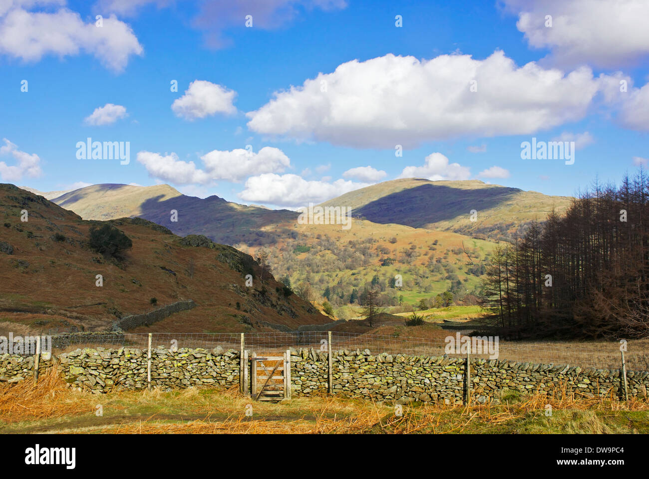 The Fairfield Horseshoe from Loughrigg Fell, Lake District National ...