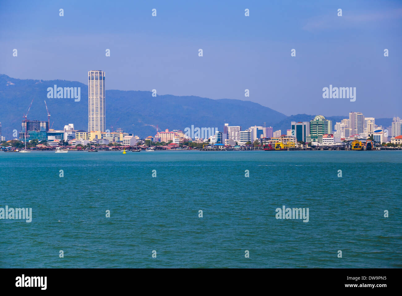 Cityscape of Georgetown, capital of Penang Island, Malaysia Stock Photo ...