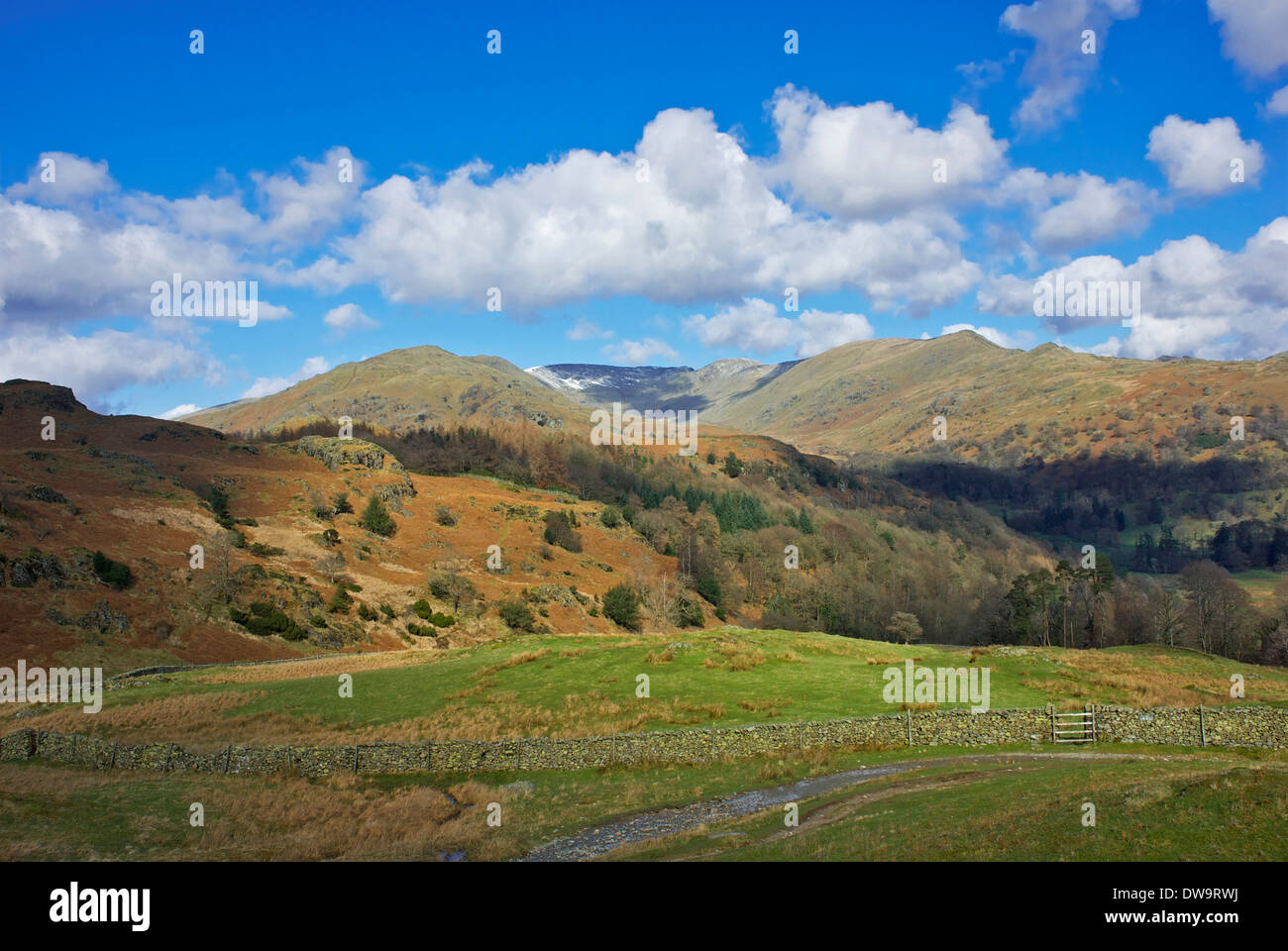 The Fairfield Horseshoe from Loughrigg Fell, Lake District National ...