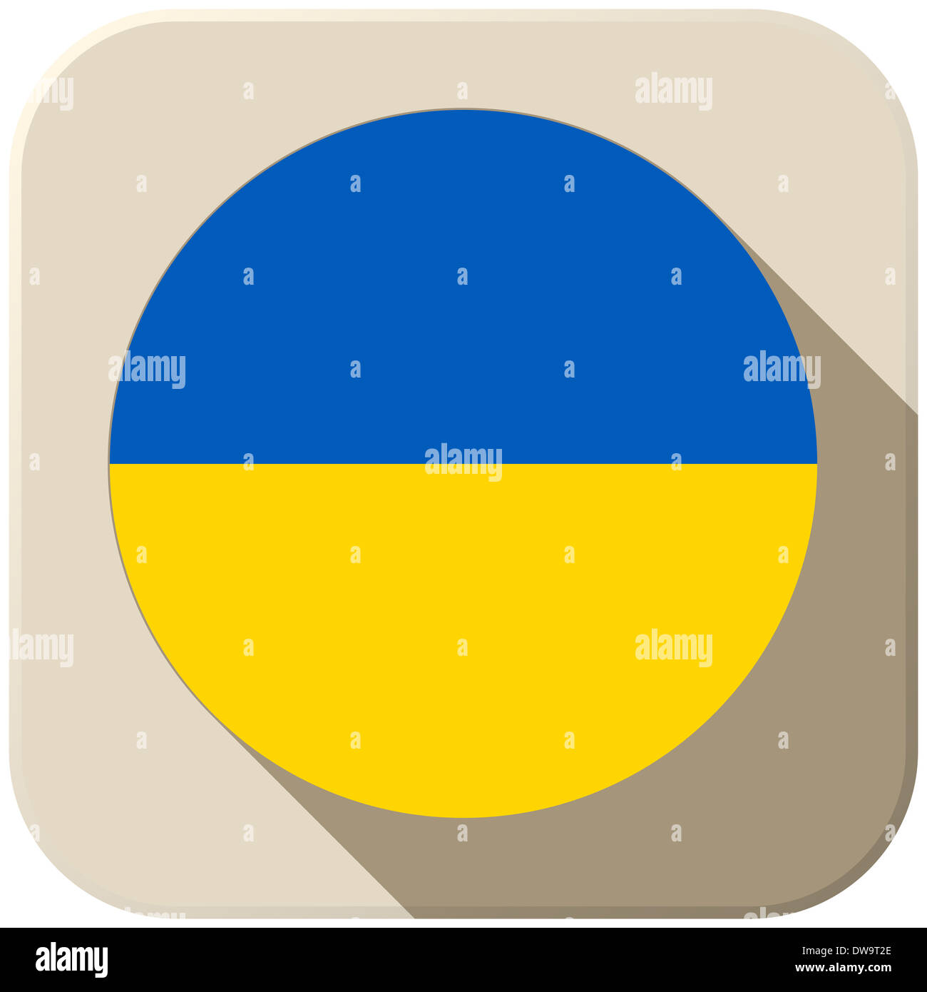Vector - Ukraine Flag Button Icon Modern Stock Photo - Alamy