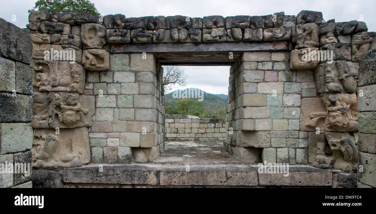 Ruins at an archaeological site Copan Copan Ruinas Copan Department ...
