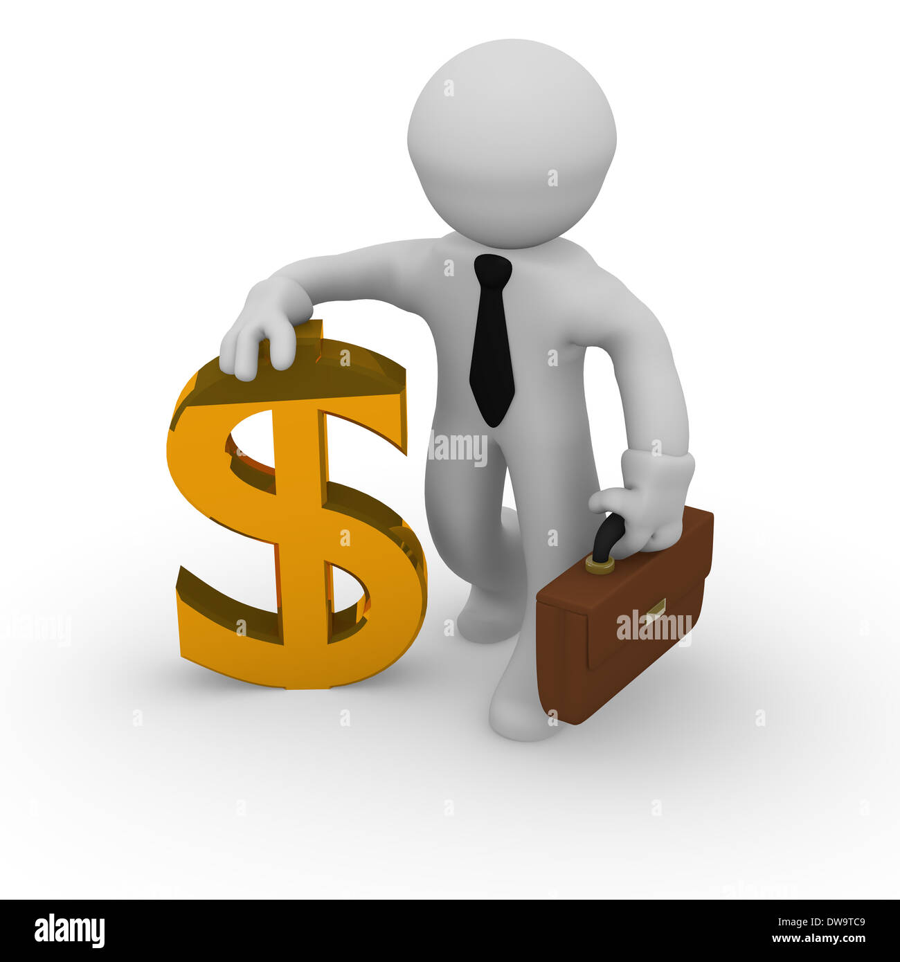 Golden 3d tie icon hi-res stock photography and images - Alamy