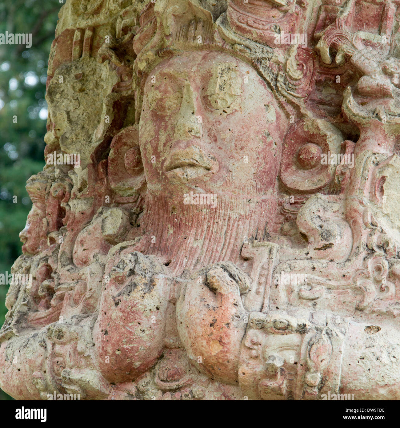 Mayan ruins at an archaeological site Copan Copan Ruinas Honduras Stock ...