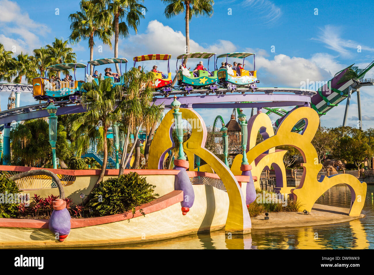 The High In The Sky Seuss Trolley Train Ride in Seuss Landing at ...