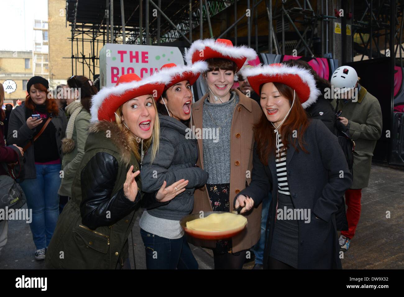 London, UK. 4th March 2014 :The Great Spitalfields Pancake Race Shrover ...