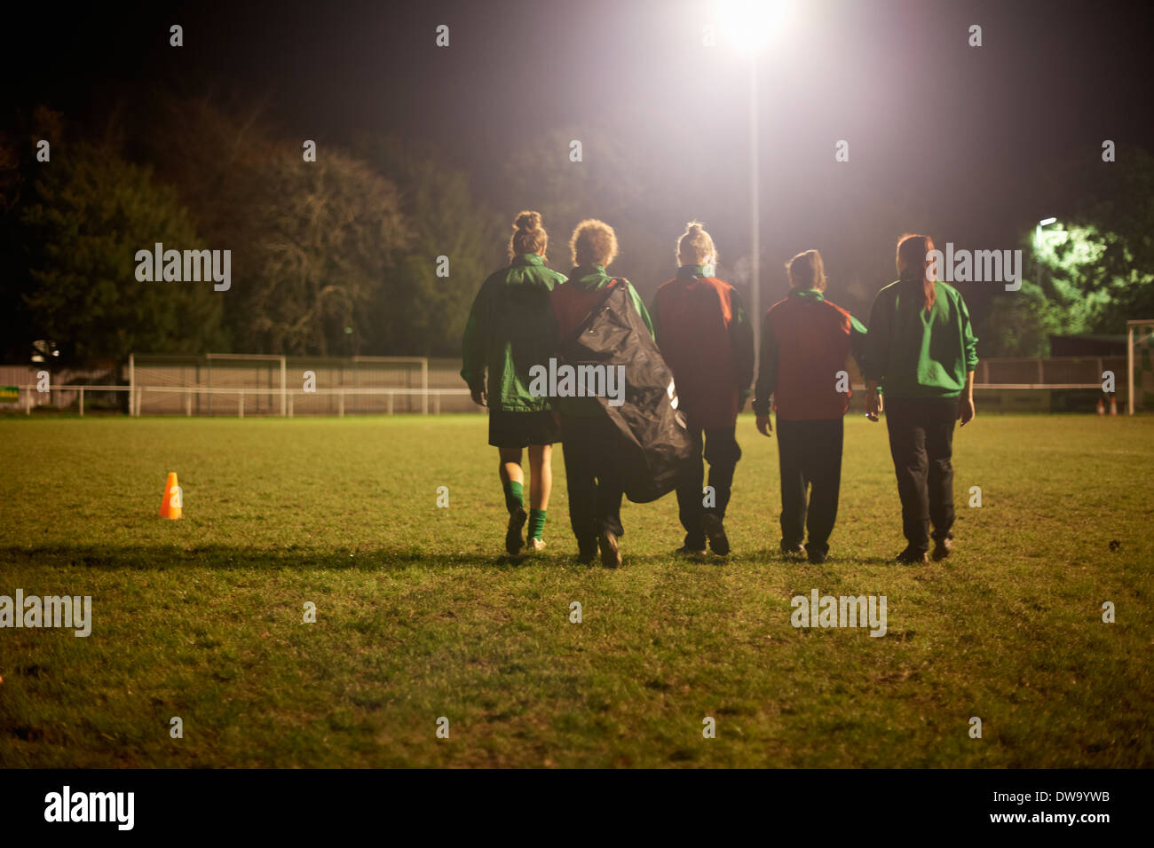 Female soccer players after practice Stock Photo - Alamy