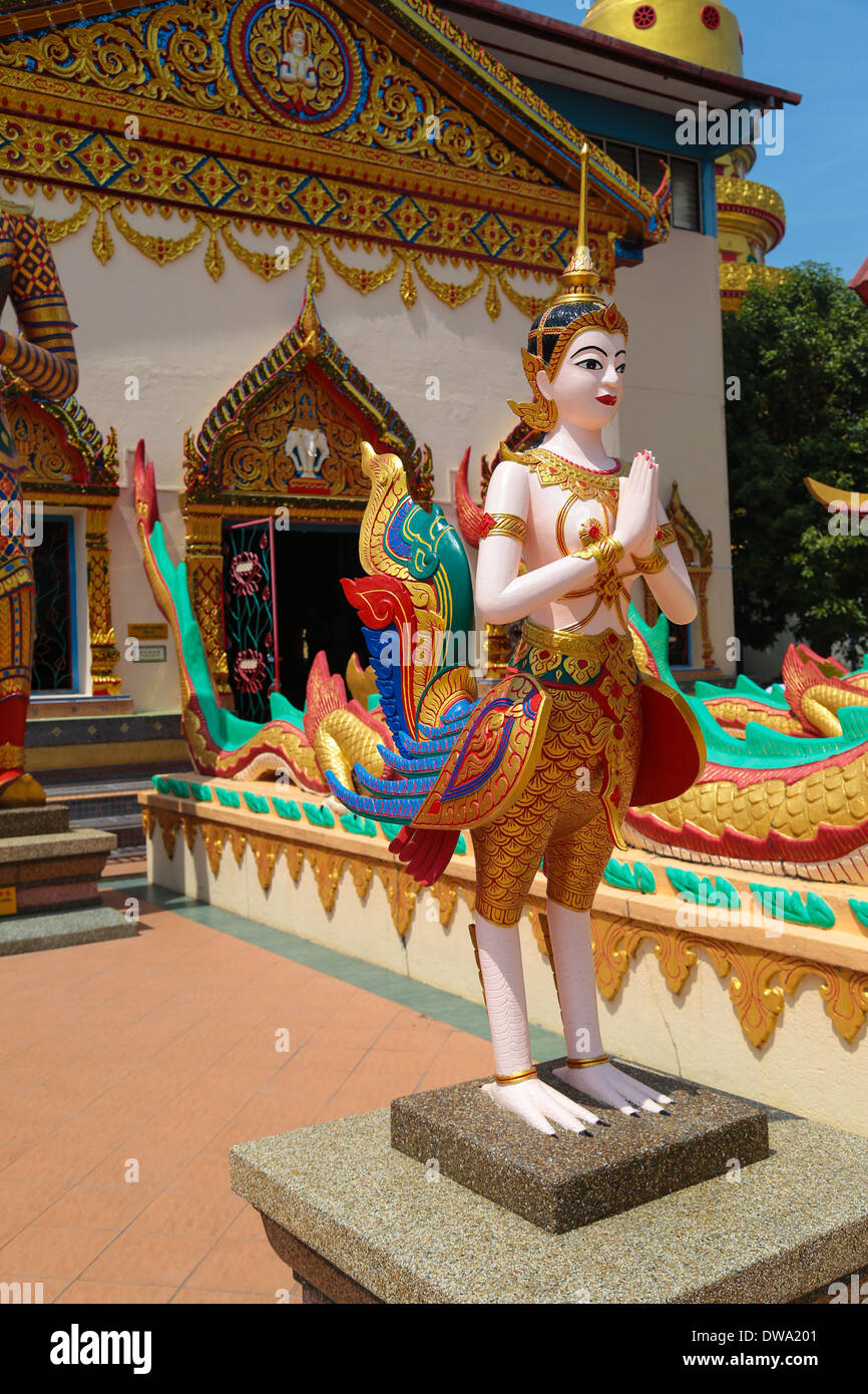 Siamese thai statues and temple inside the compound of chayamangalaram ...