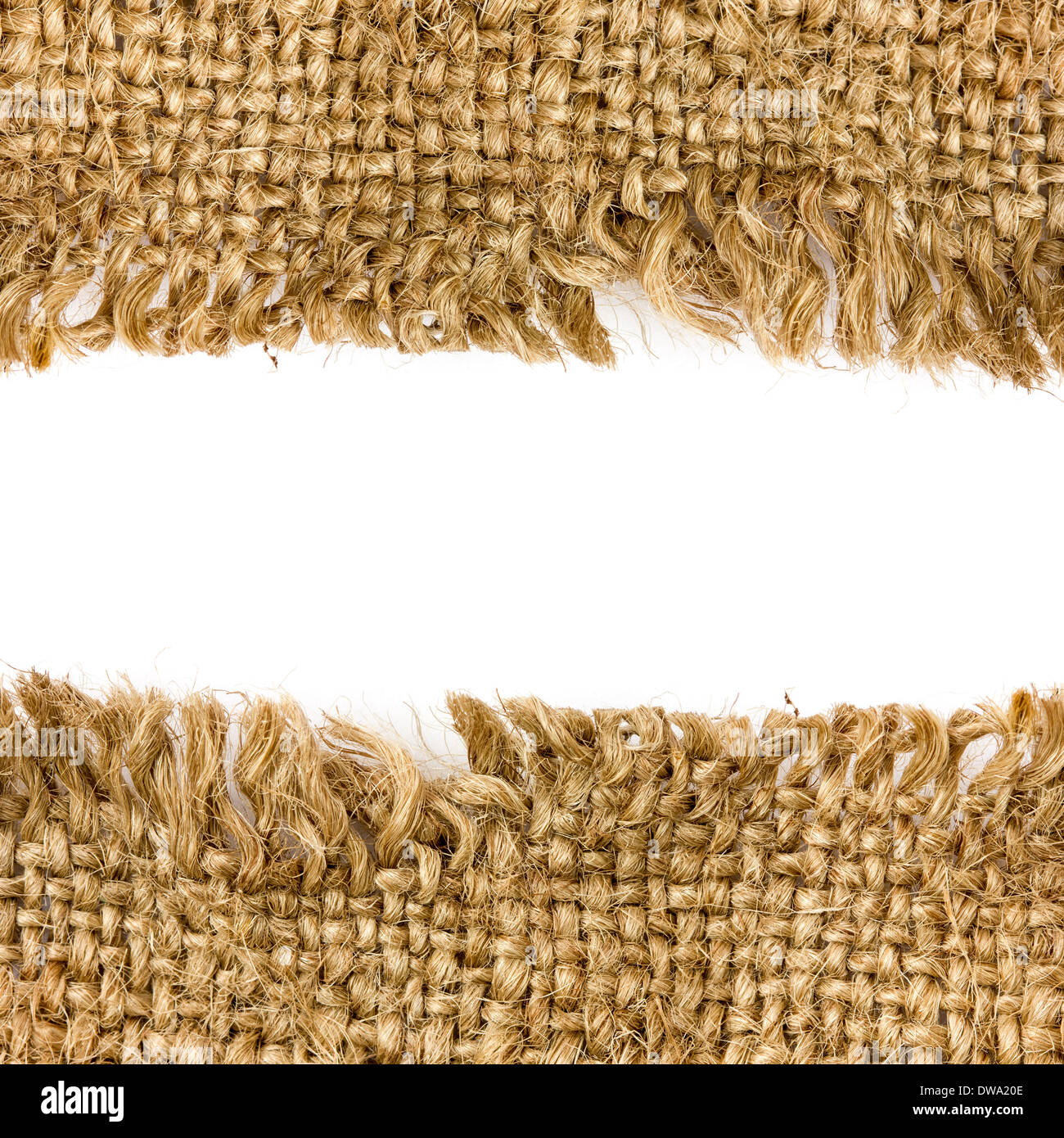 Burlap border with copy space for your text Stock Photo - Alamy