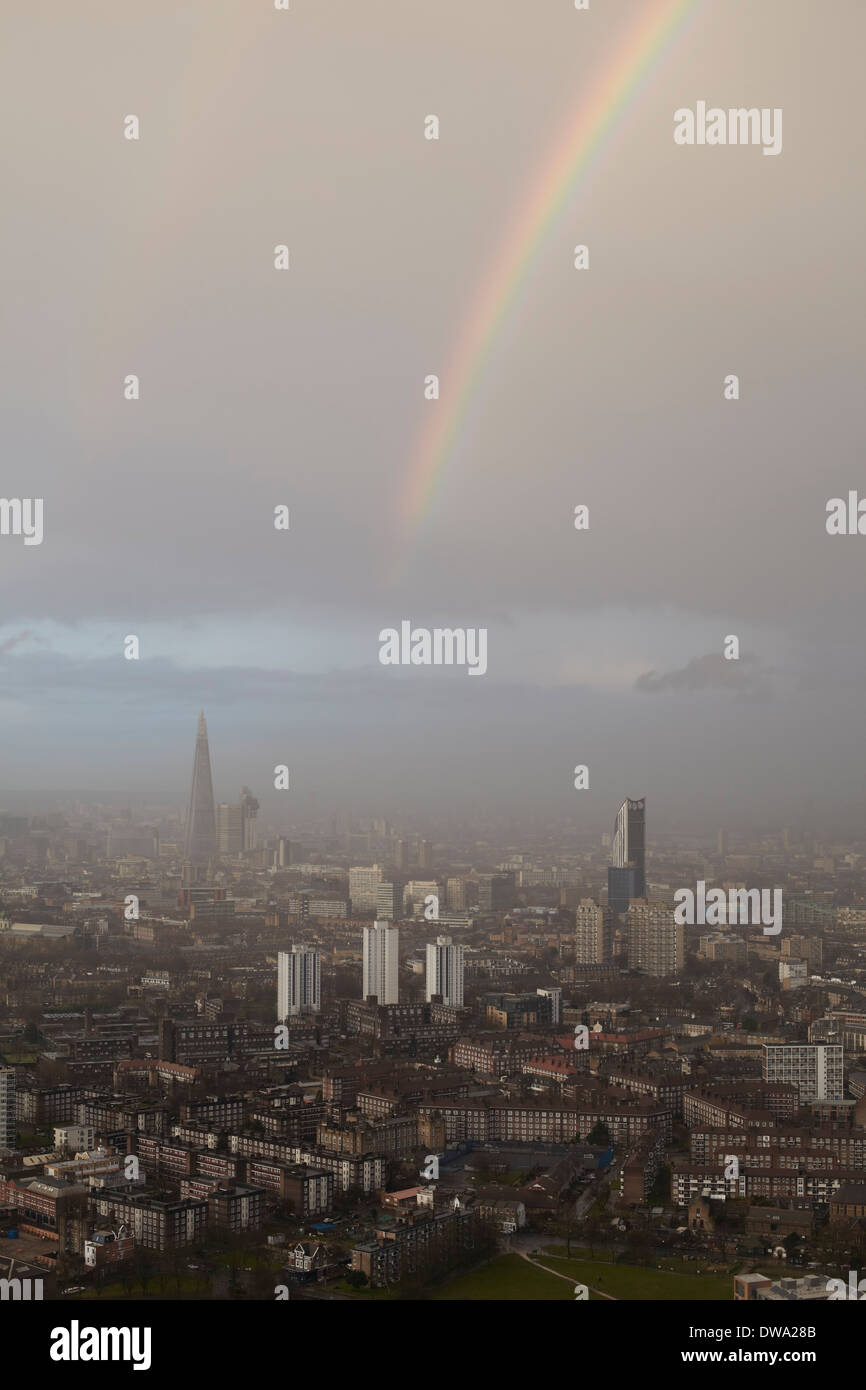 Elevated view with rainbow hi-res stock photography and images - Alamy