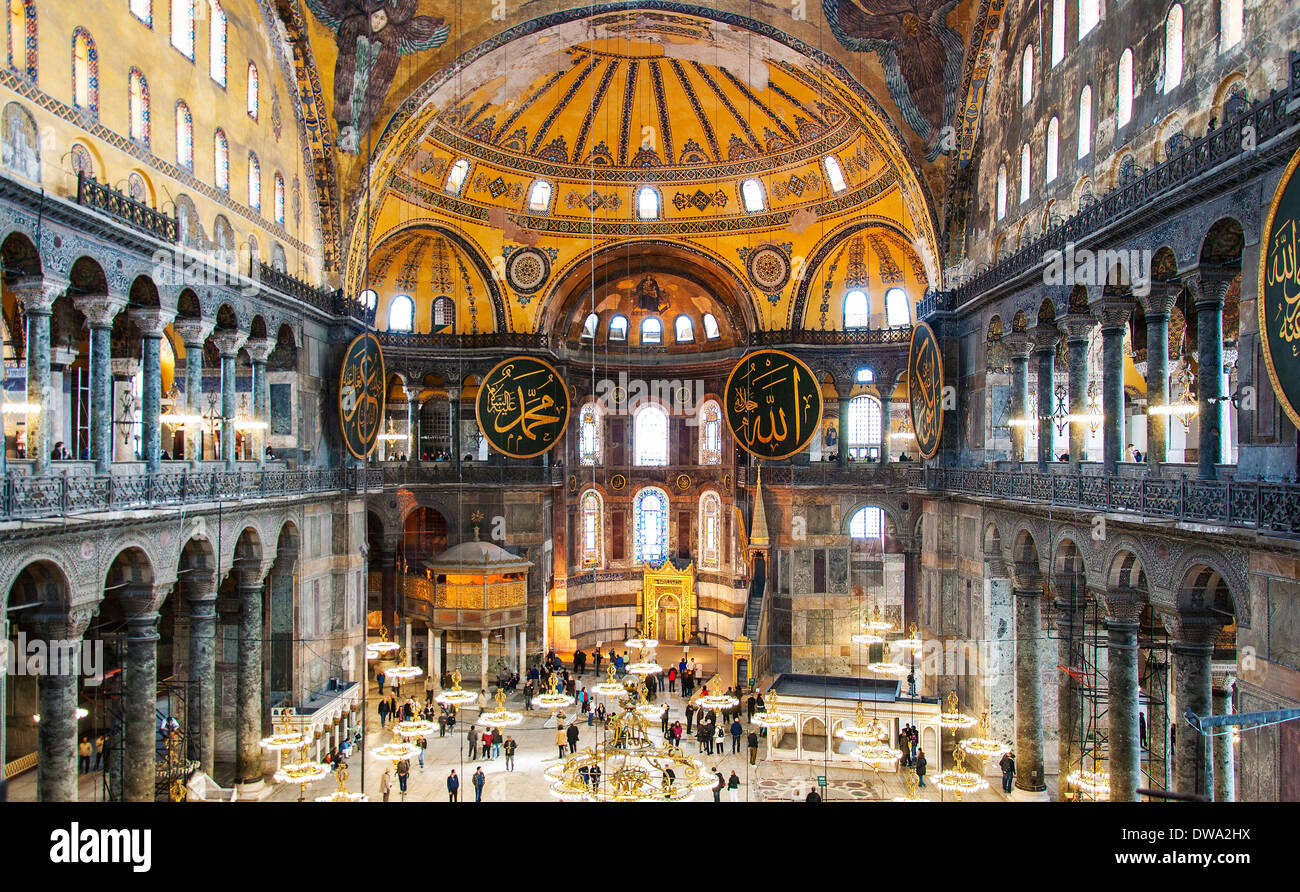 Turkey istanbul hagia sophia interior hi-res stock photography and images - Alamy