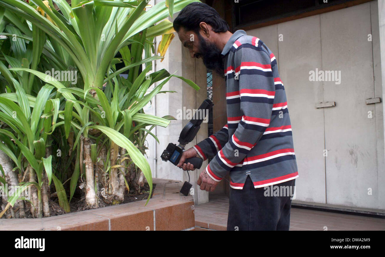 Bomb disposal squad (BDS) official checking venue after rumor erupted ...