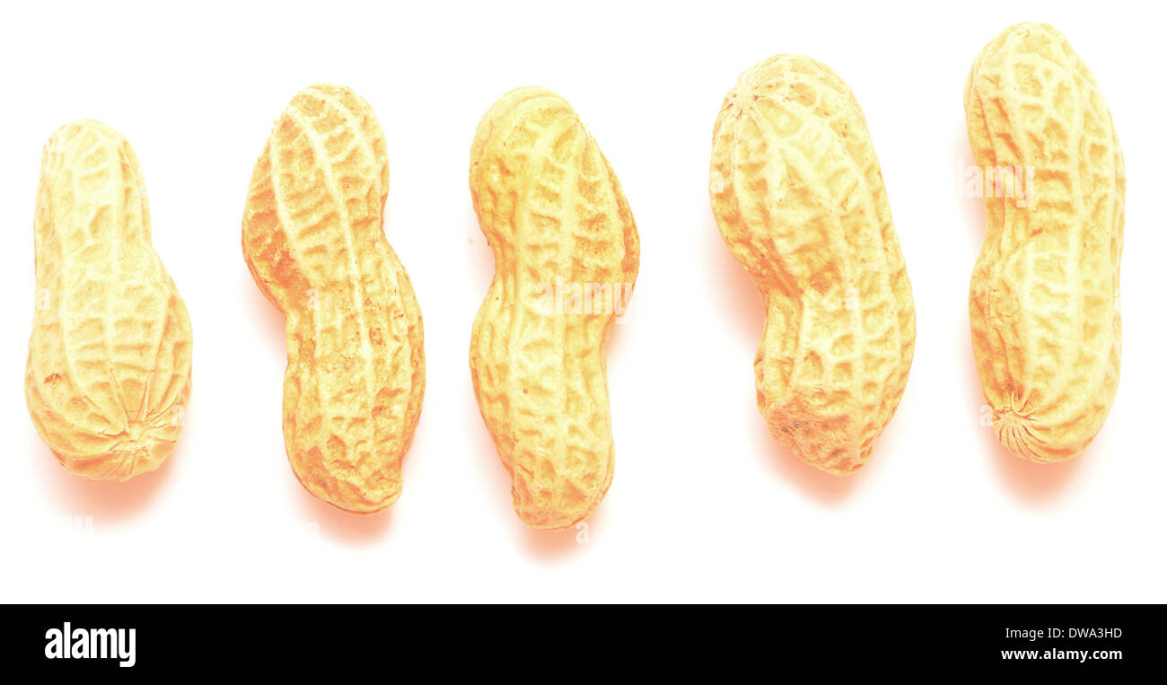 peanuts isolated on white background Stock Photo - Alamy