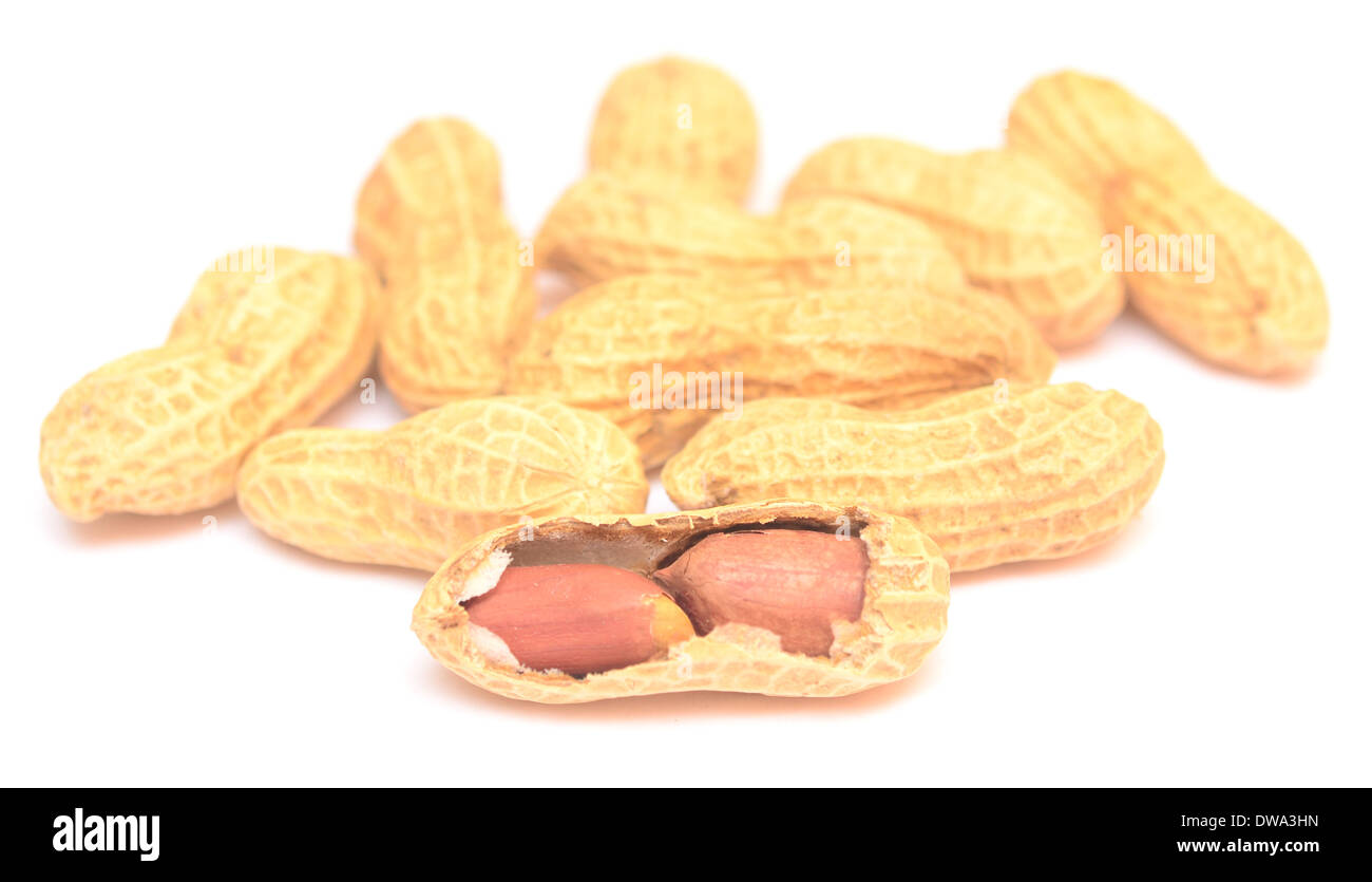 peanuts isolated on white background Stock Photo - Alamy