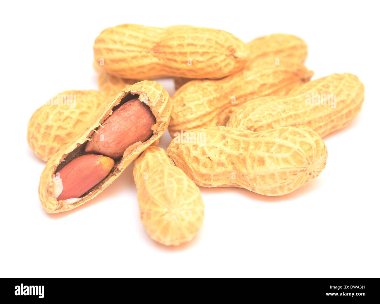 peanuts isolated on white background Stock Photo - Alamy