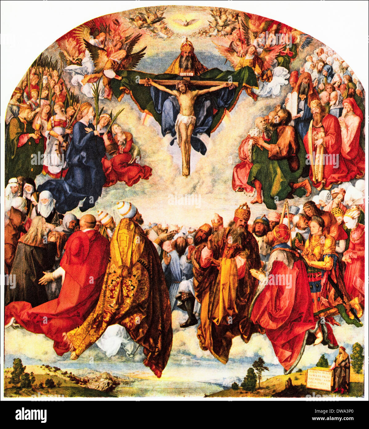 The Adoration of the Trinity oil on wood by Albrecht Durer circa 1511 German artist 1471 - 1528 ...