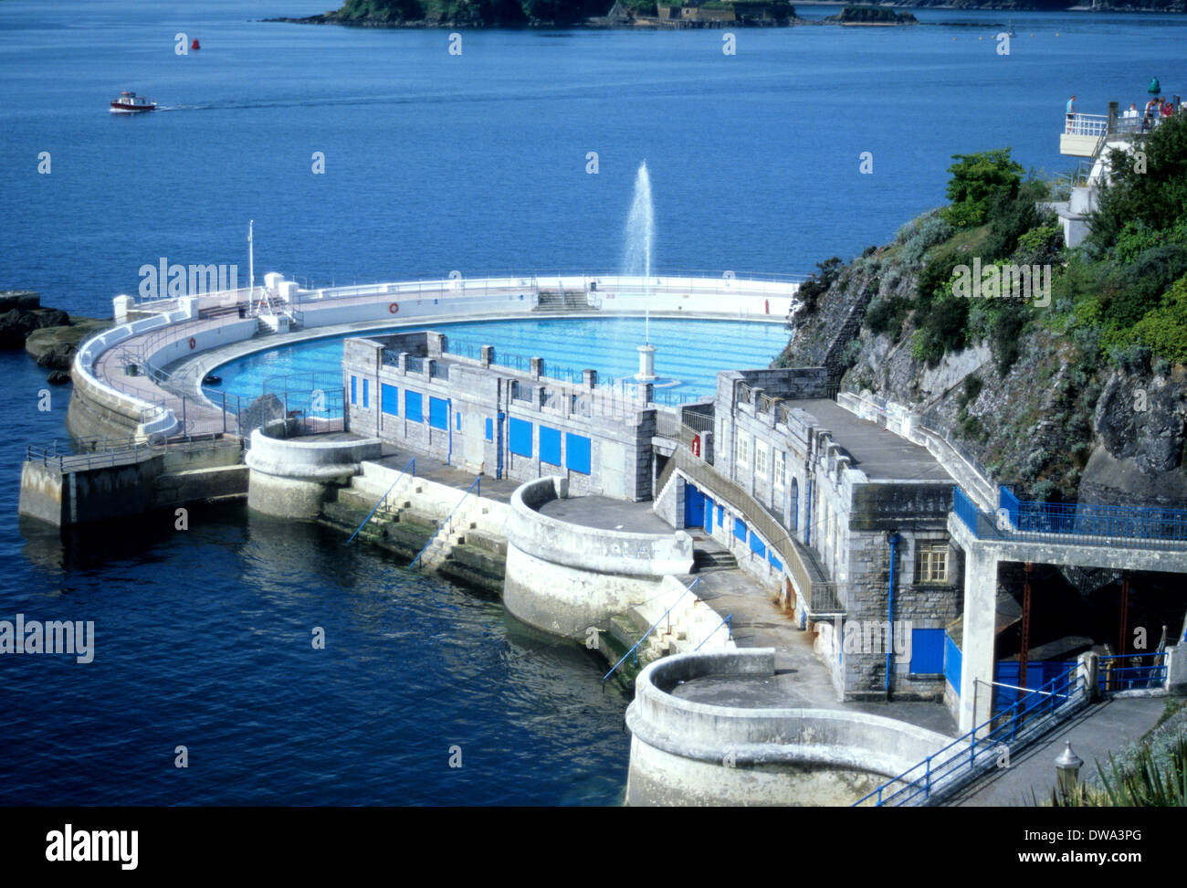 Landscape image of Tinside Lido, Hoe Road Plymouth - Devon Stock Photo ...