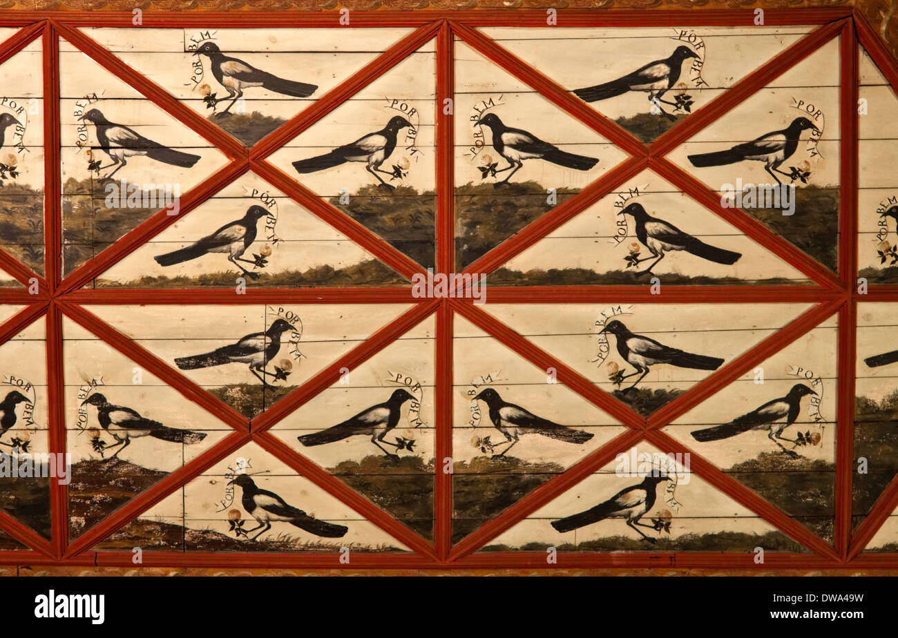 The Magpie Room's ceiling at the Sintra National Palace, Lisbon ...