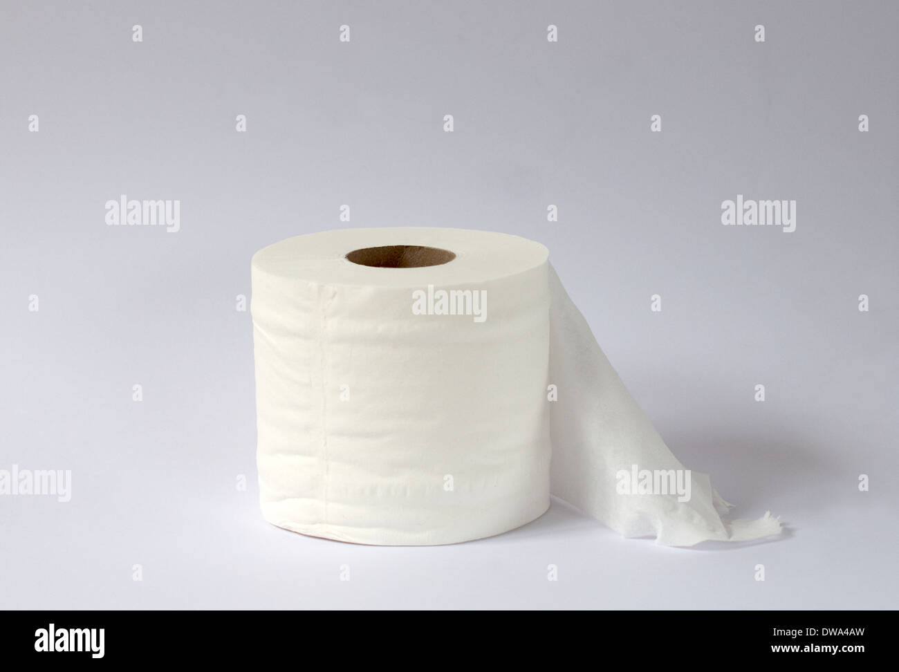 Still life image of a single roll of Toilet roll Stock Photo - Alamy