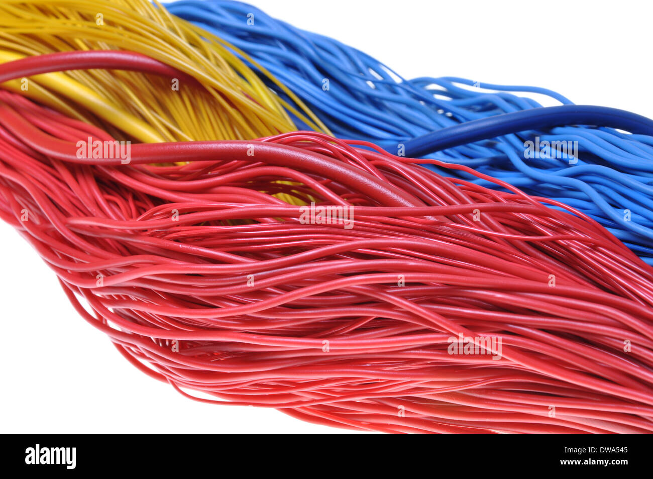 Bundles of colorful network cables Stock Photo - Alamy