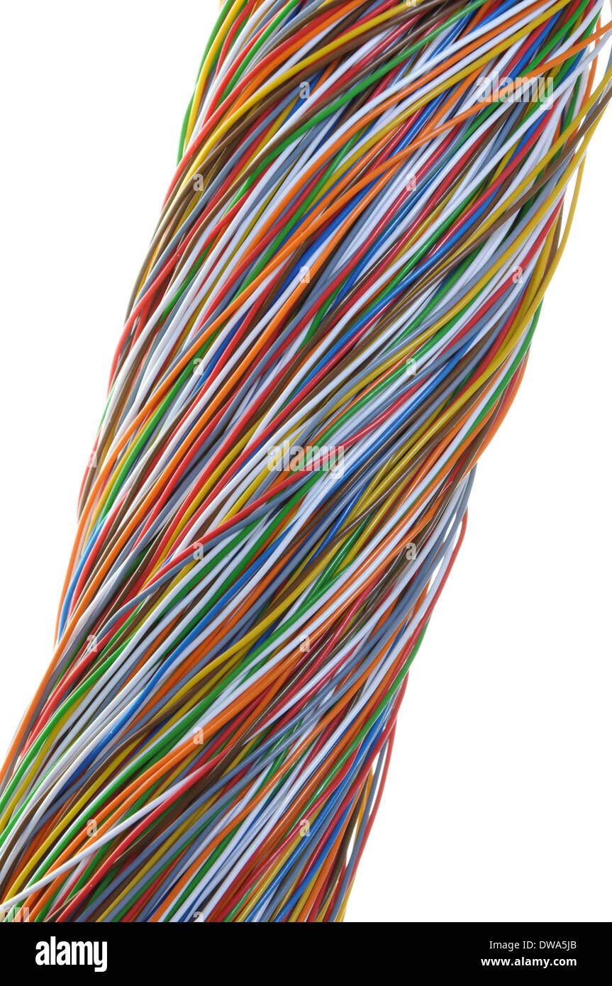 Twisted wires, idea of global computer network Stock Photo - Alamy