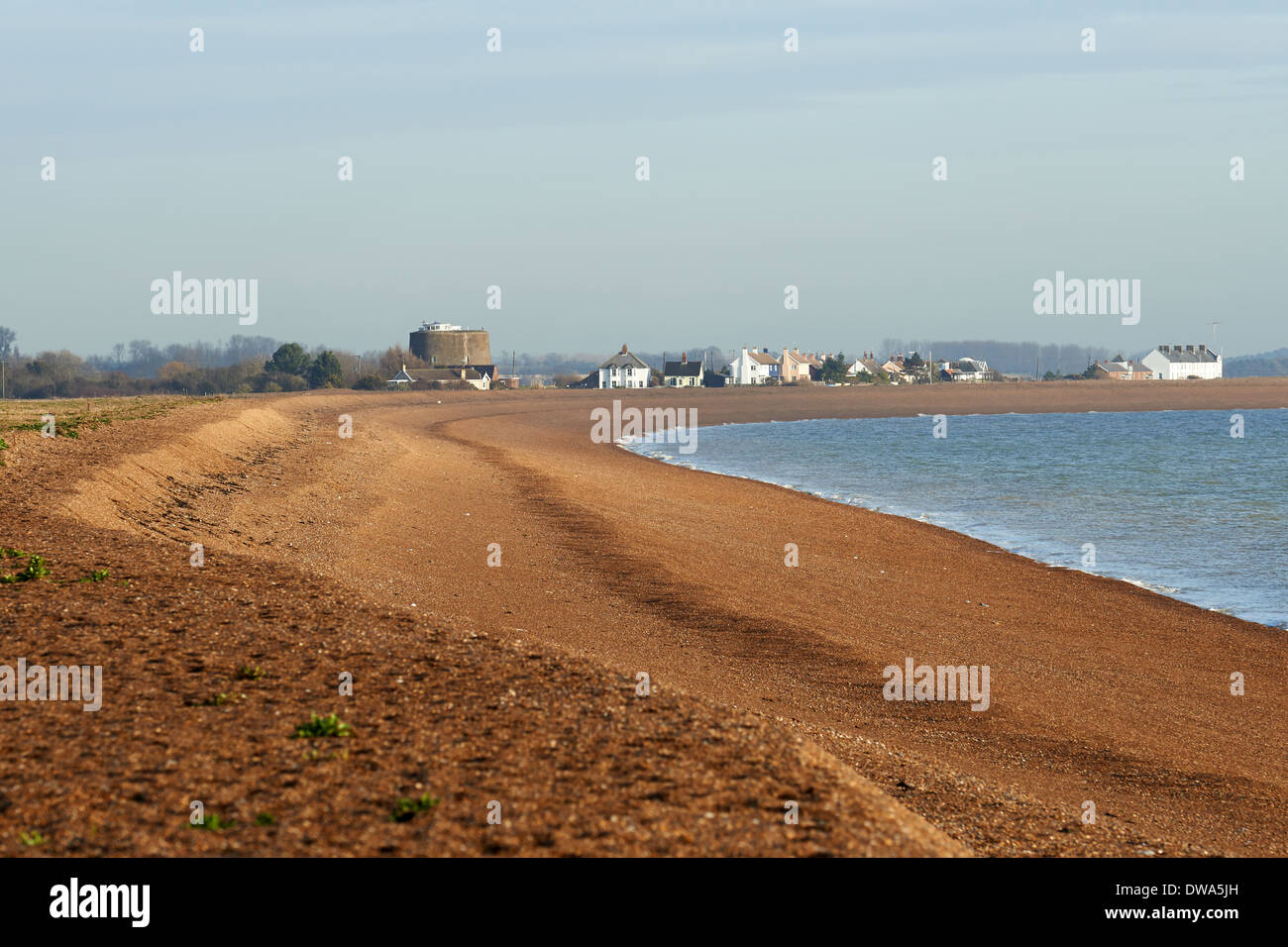 Hollesley Bay and the isolated hamlet of Shingle Street, Suffolk, UK ...