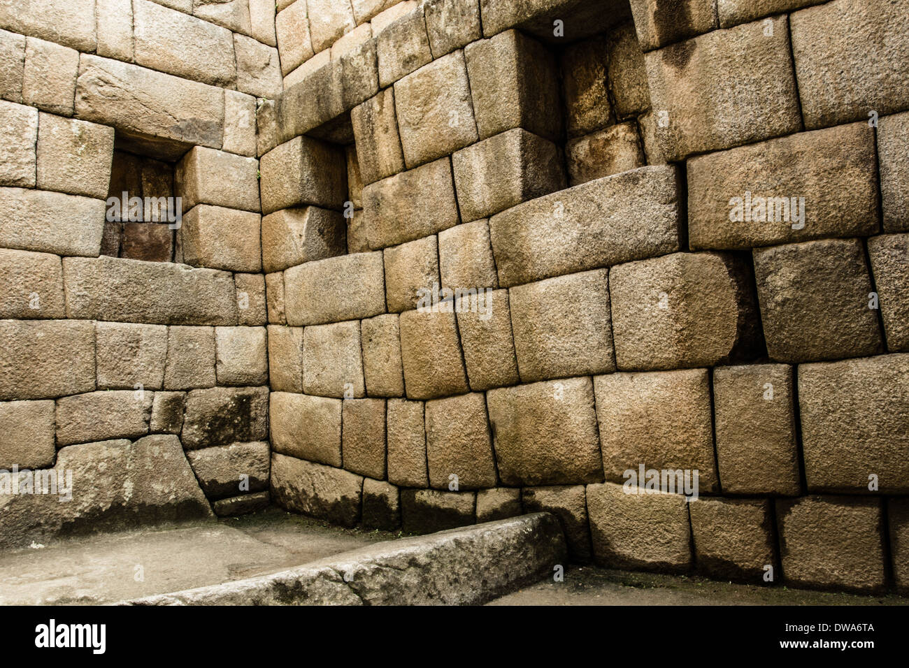 View of the ancient Inca City of Machu Picchu. The 15-th century Inca ...
