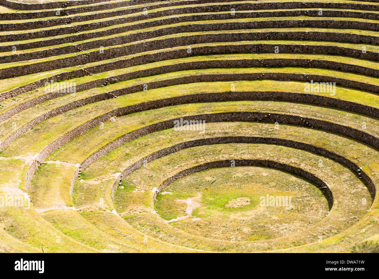 Peru, Moray, ancient Inca circular terraces. Probable there is the ...