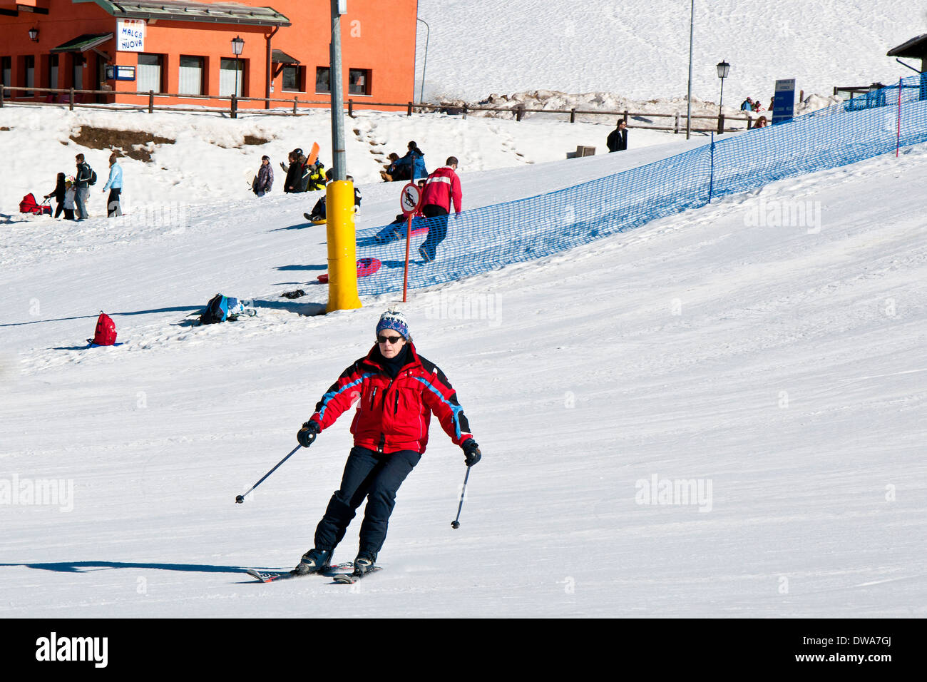 Italy, Recoaro Mille, Skier Stock Photo - Alamy