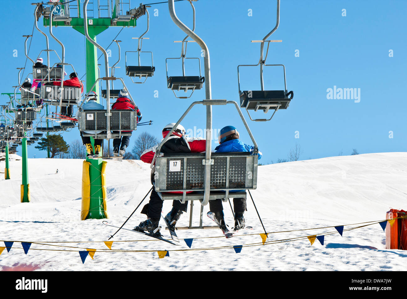 Italy, Recoaro Mille, Chair lift Stock Photo - Alamy