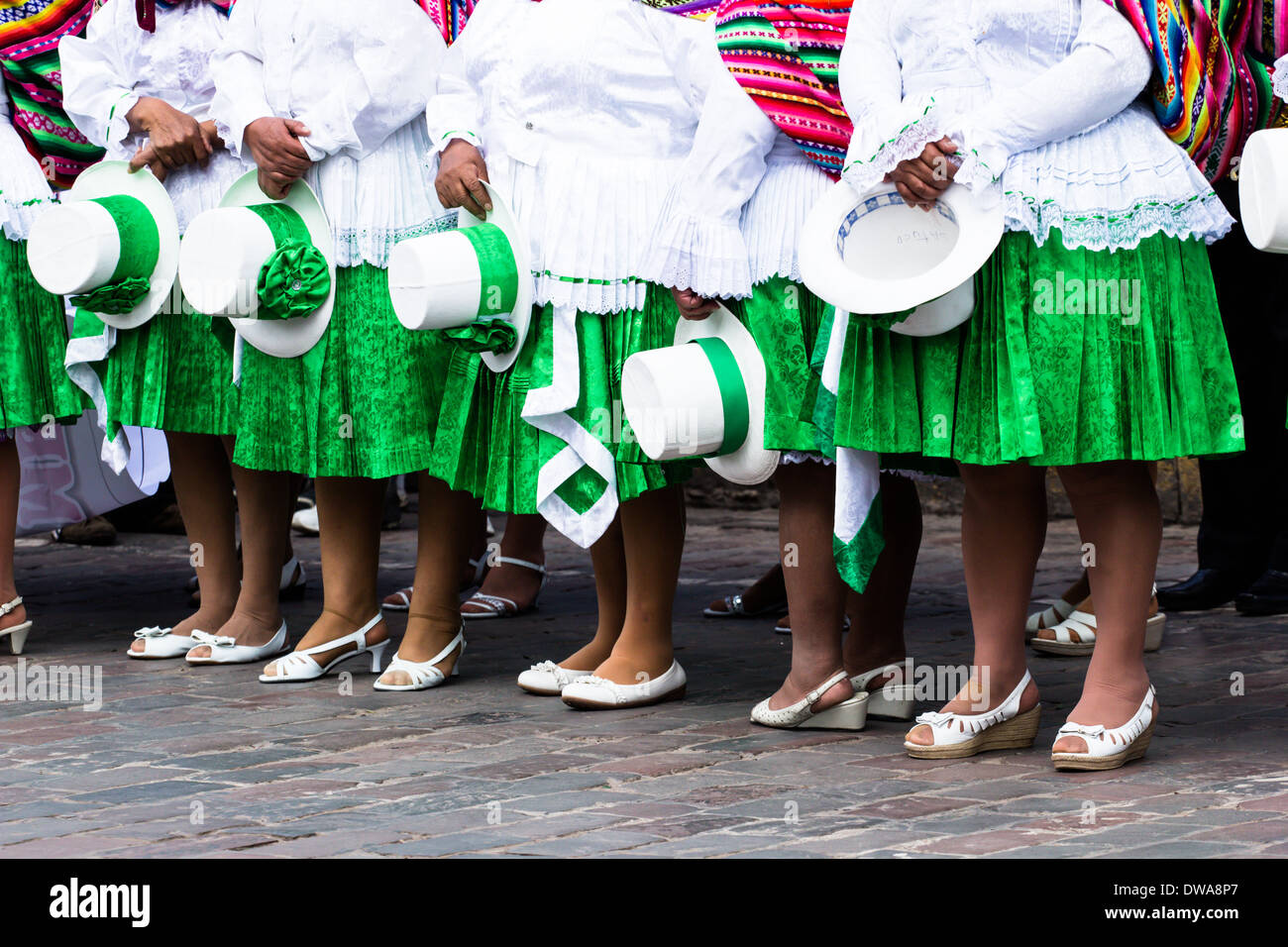 Peruvian dancers at the parade in Cusco Stock Photo - Alamy