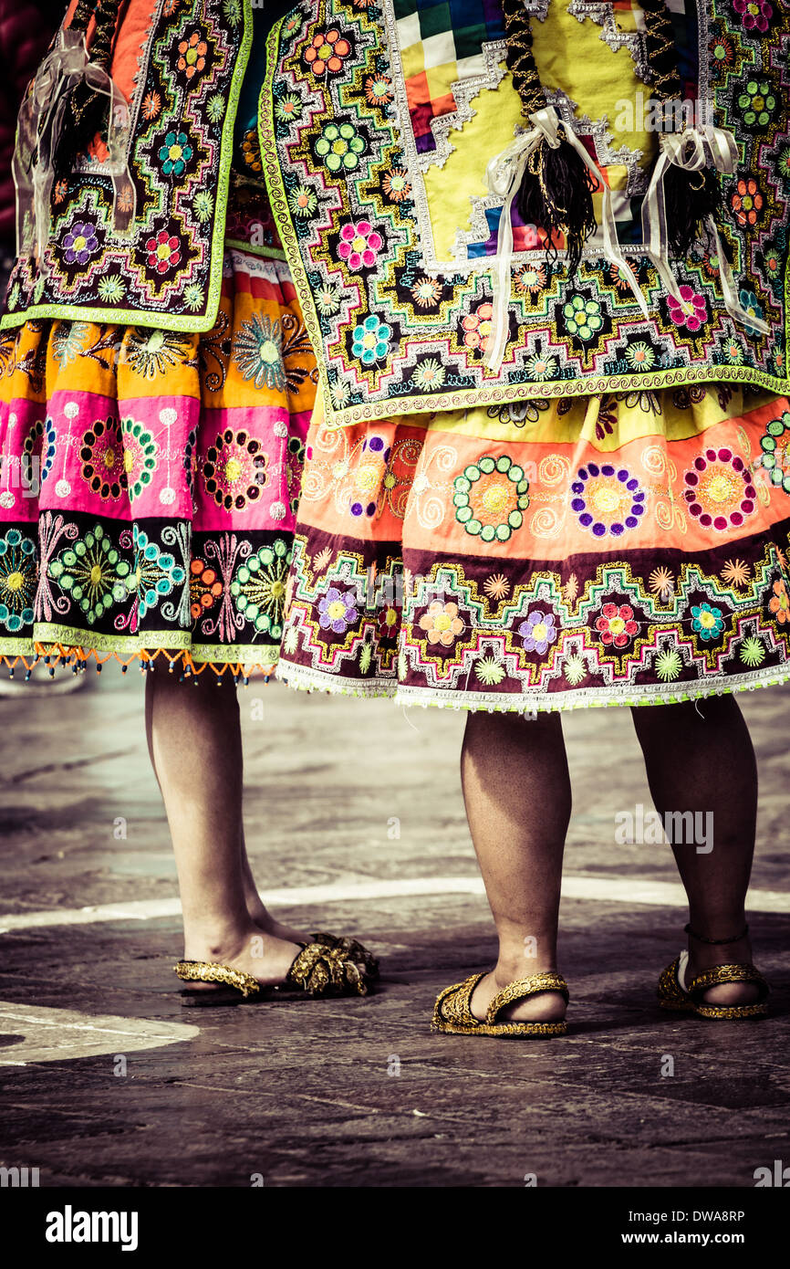 Peruvian dancers at the parade in Cusco Stock Photo - Alamy