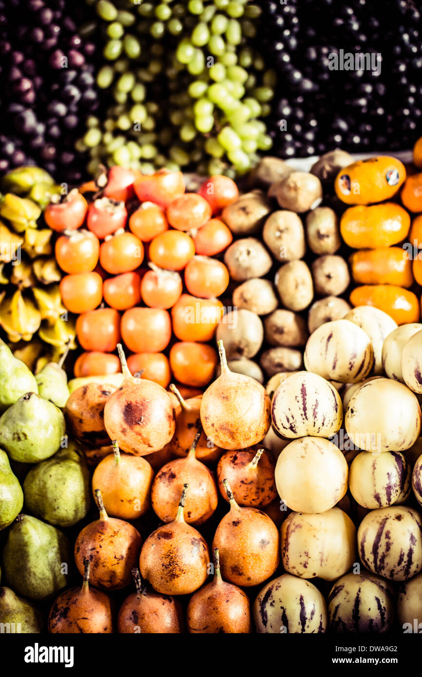 Colorful Vegetables and Fruits , marketplace Peru Stock Photo - Alamy