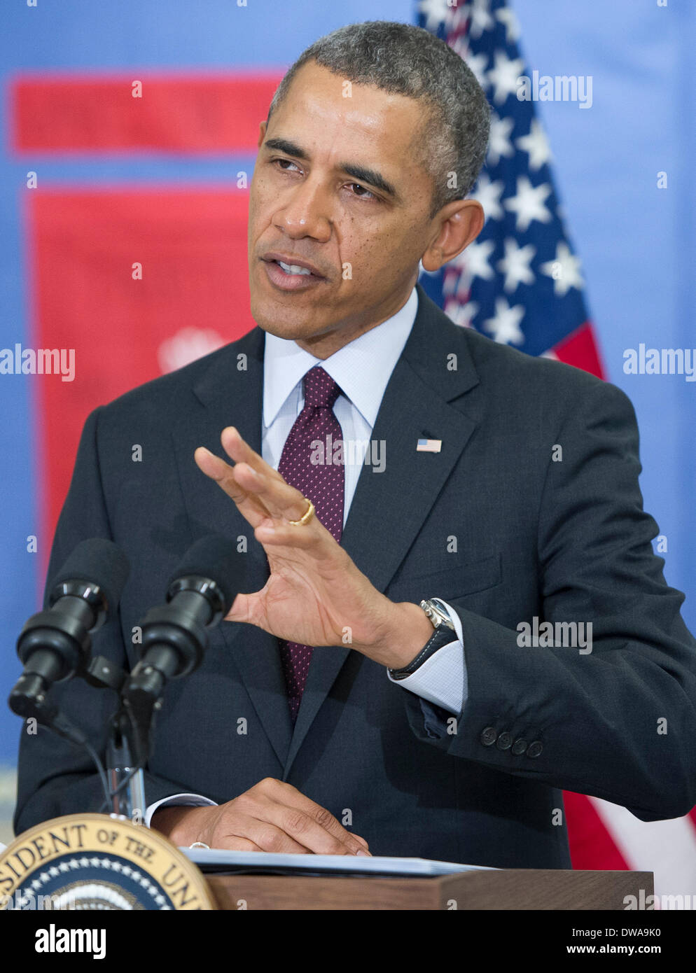 Washington DC, USA. 4th March 2014. United States President Barack ...