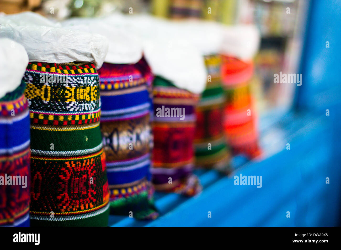 Colorful Fabric at market in Peru, South America Stock Photo - Alamy
