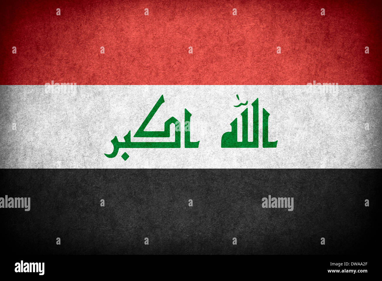 flag of Iraq or Iraqi banner on paper rough pattern texture Stock Photo ...