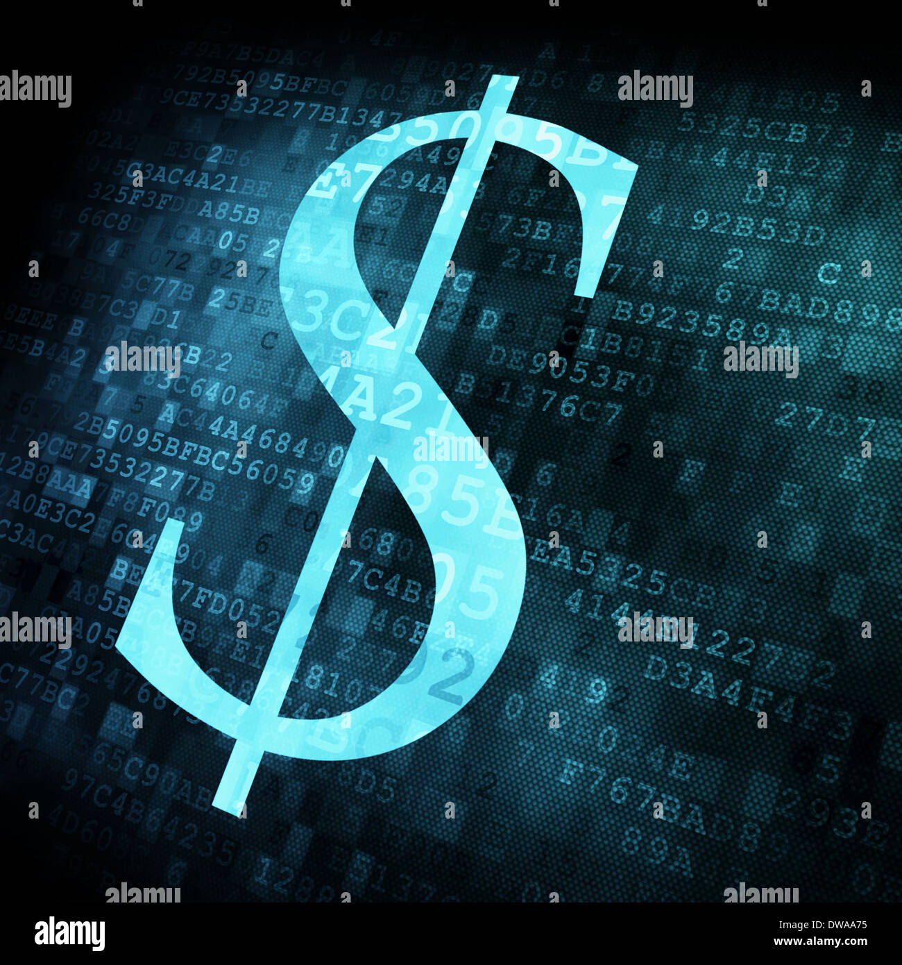 Dollar sign on digital screen Stock Photo - Alamy