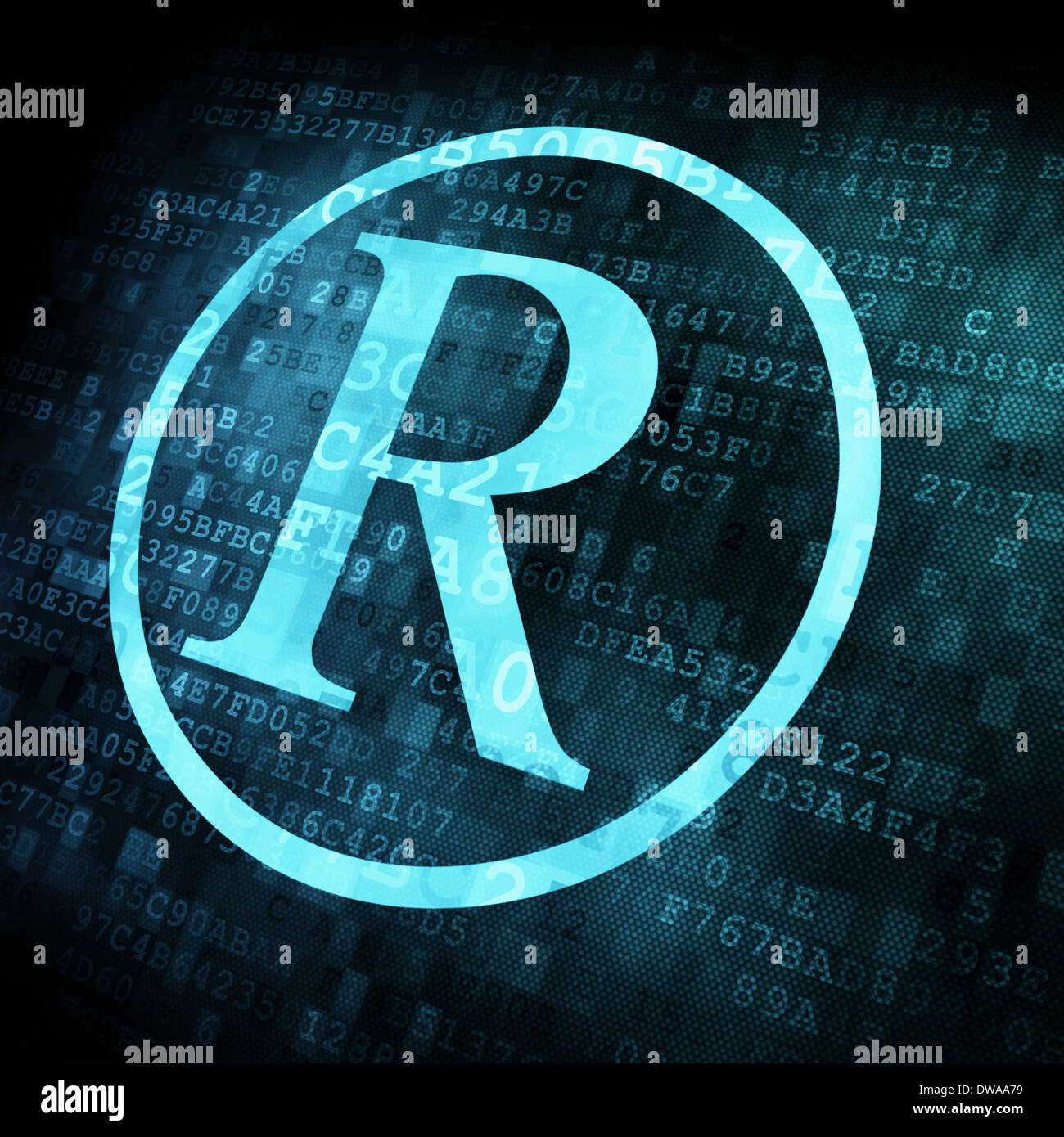 registered symbol on digital screen Stock Photo - Alamy