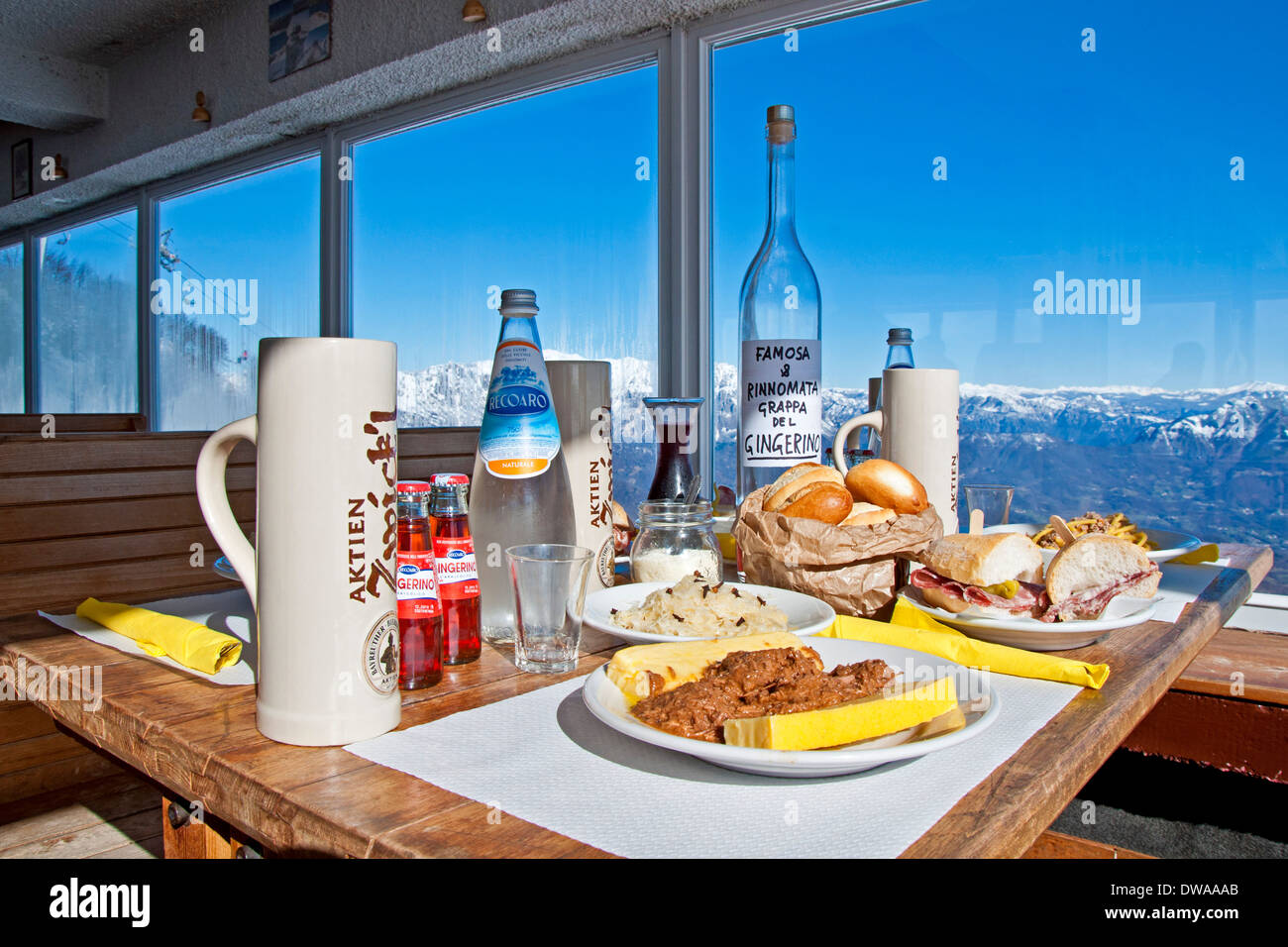Italy, Recoaro Mille, Gingerino refuge Stock Photo - Alamy
