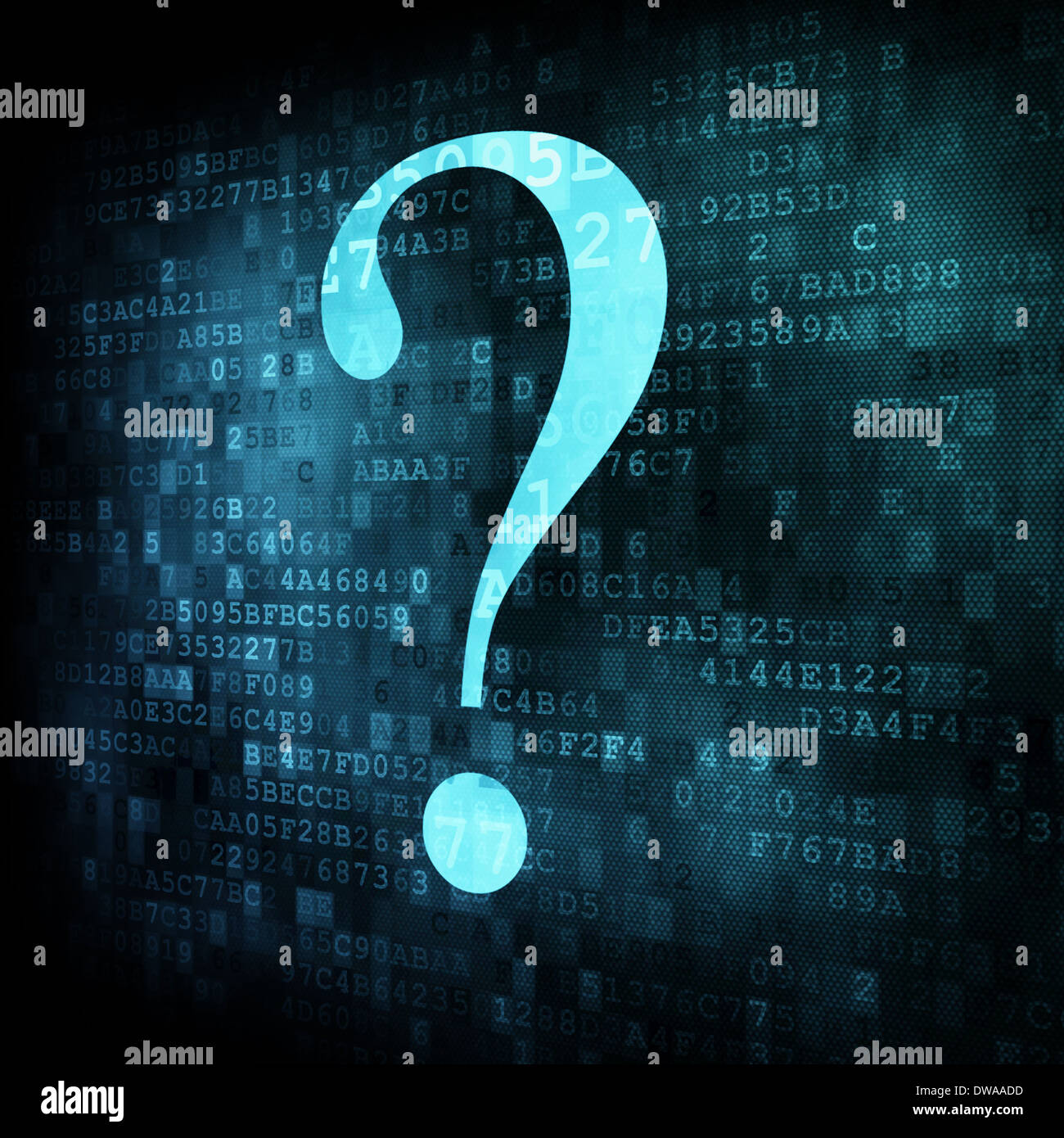 Symbol of question mark on digital screen Stock Photo - Alamy