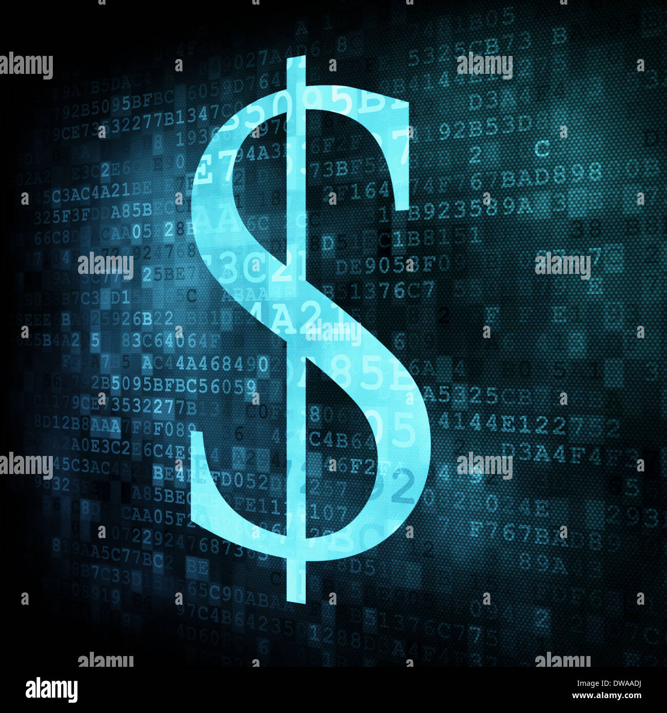 Dollar sign on digital screen Stock Photo - Alamy