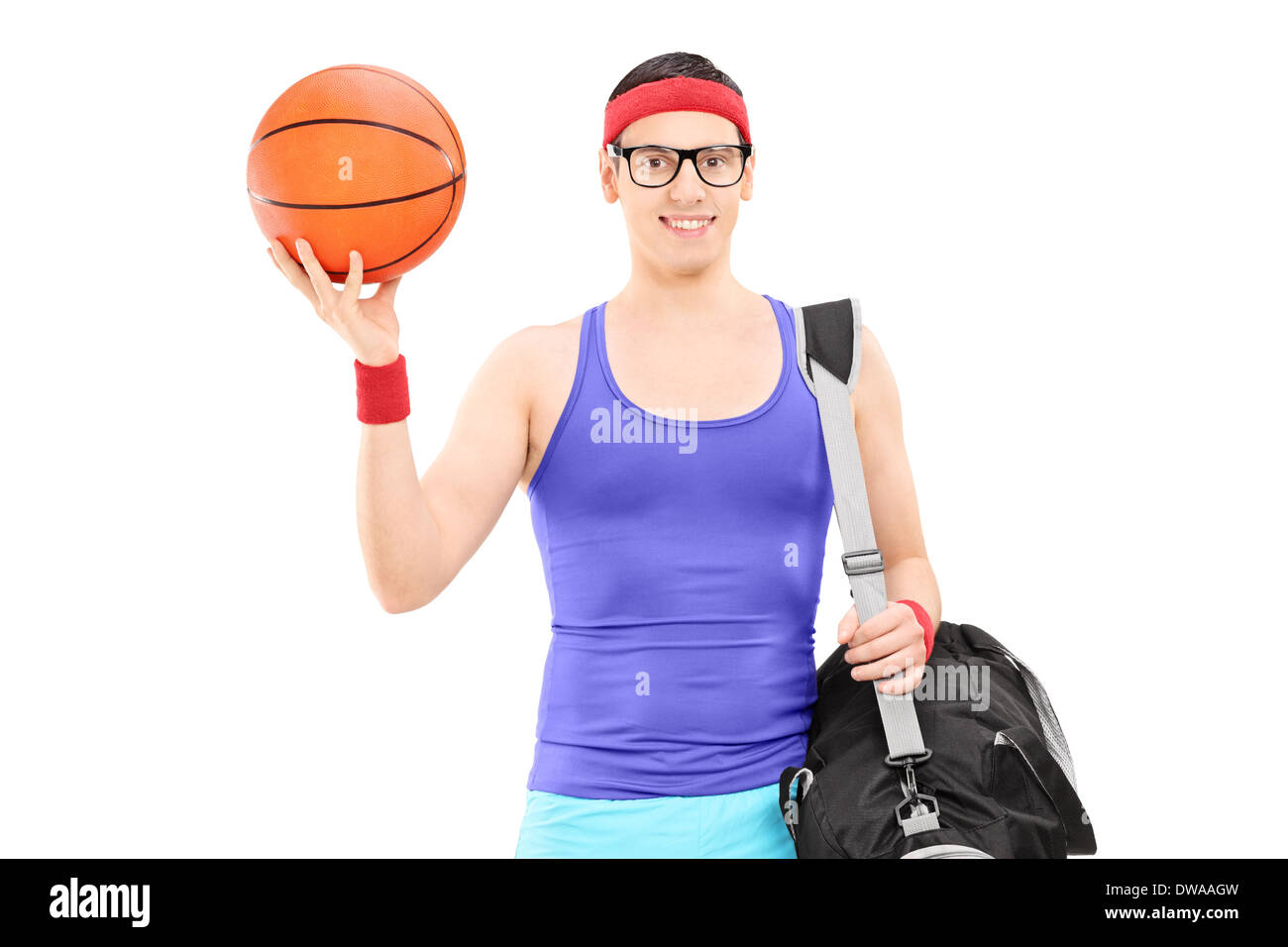 Young male athlete bag holding hi-res stock photography and images - Alamy