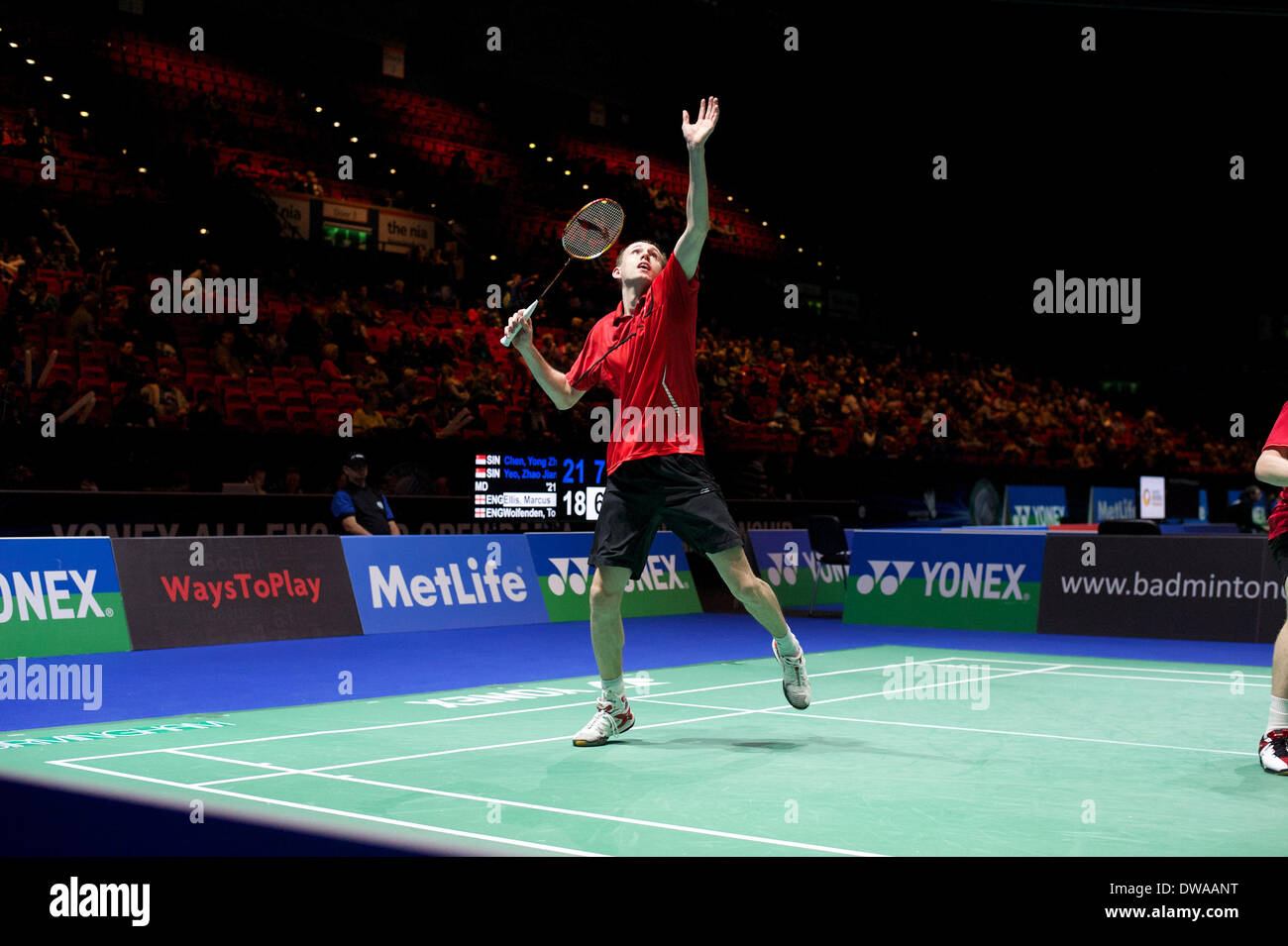 Birmingham, UK. 04th Mar, 2014. tom wolfenden (GB) during Yonex All ...