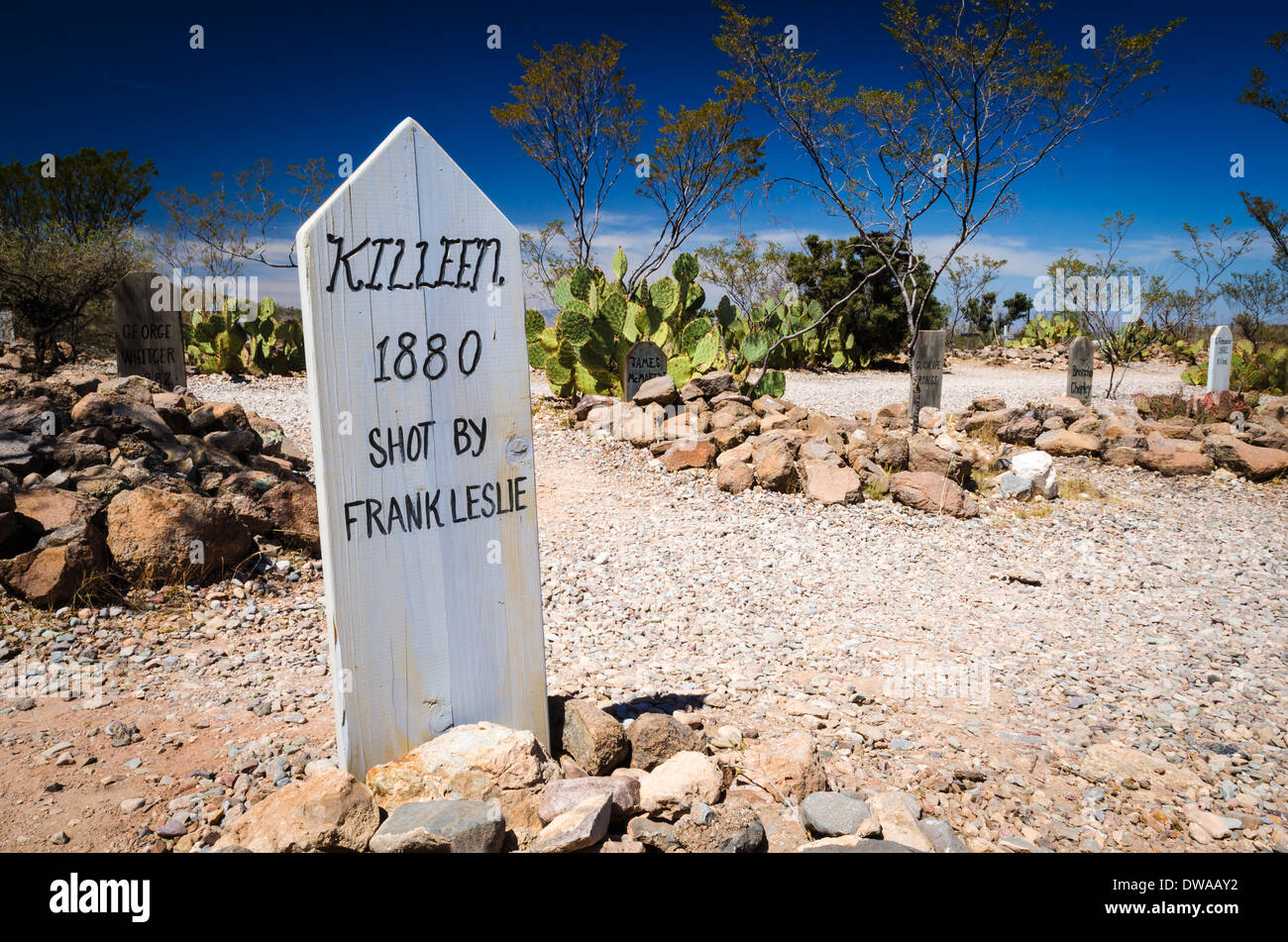 Graves at Boothill Graveyard, Tombstone, Arizona USA Stock Photo ...