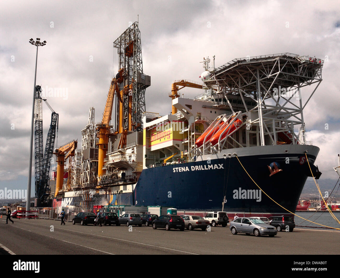 The drillship Stena Drillmax tied alongside in Las Palmas harbour Stock ...